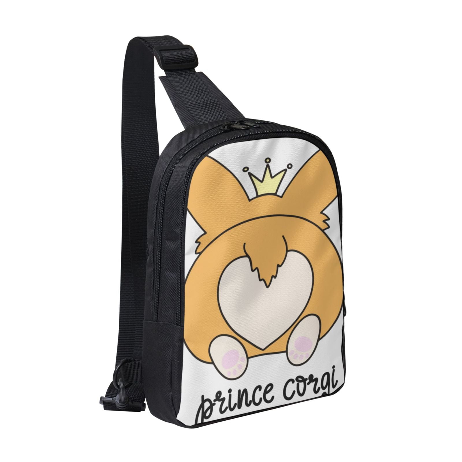 Sigee Prince Corgi Dog for Dual Pocket Sling Backpack Hiking Daypack ...