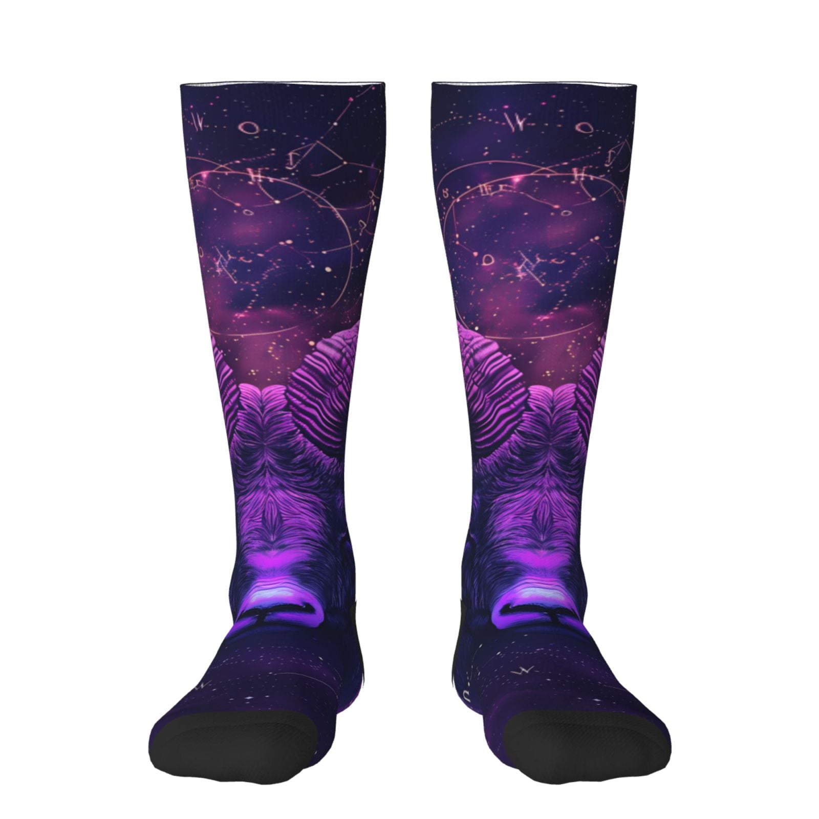 Sigee Purple Starry Sky Antelope for Socks for Men Women Gifts for Him ...