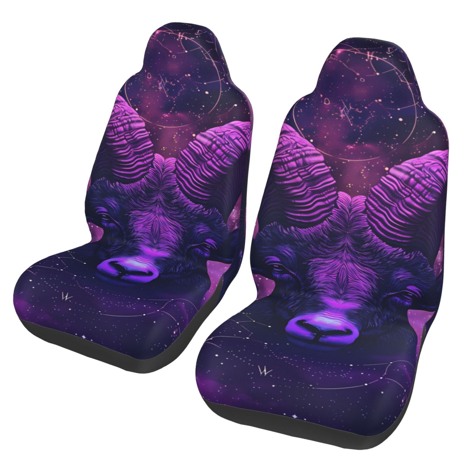 Sigee Purple Starry Sky Antelope for Universal Car Seat Covers, Premium ...