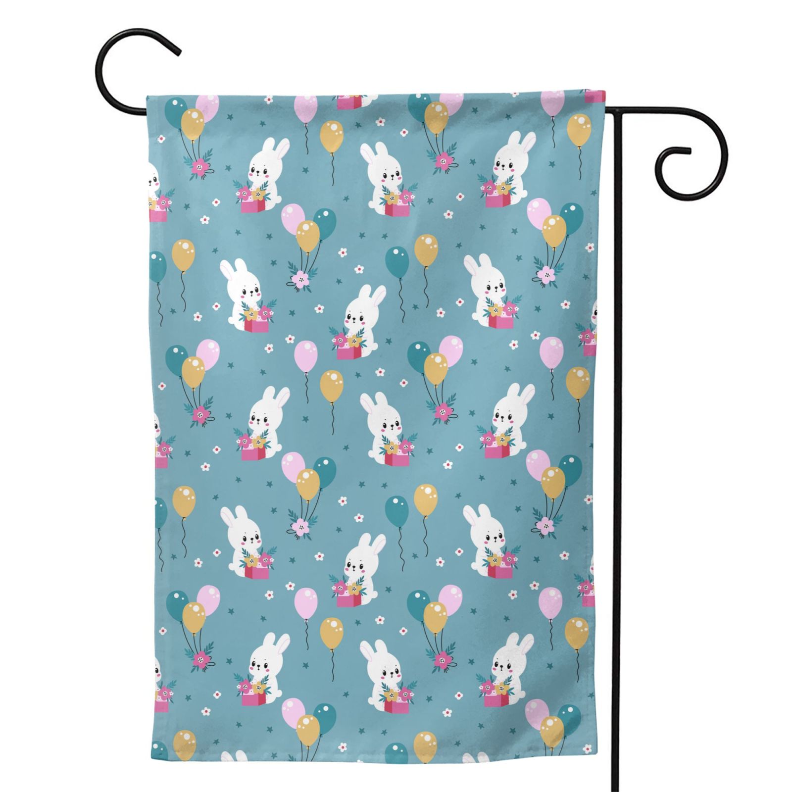 Sigee Rabbit And Balloon for Live Happy Decorative Small Garden Flag ...