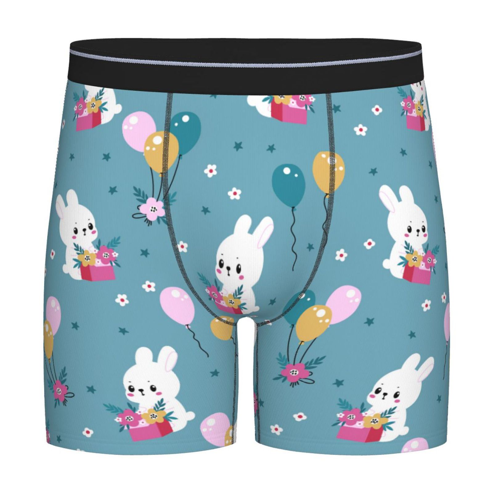 Sigee Rabbit And Balloon for Men's Boxer Briefs,Moisture Wicking and ...