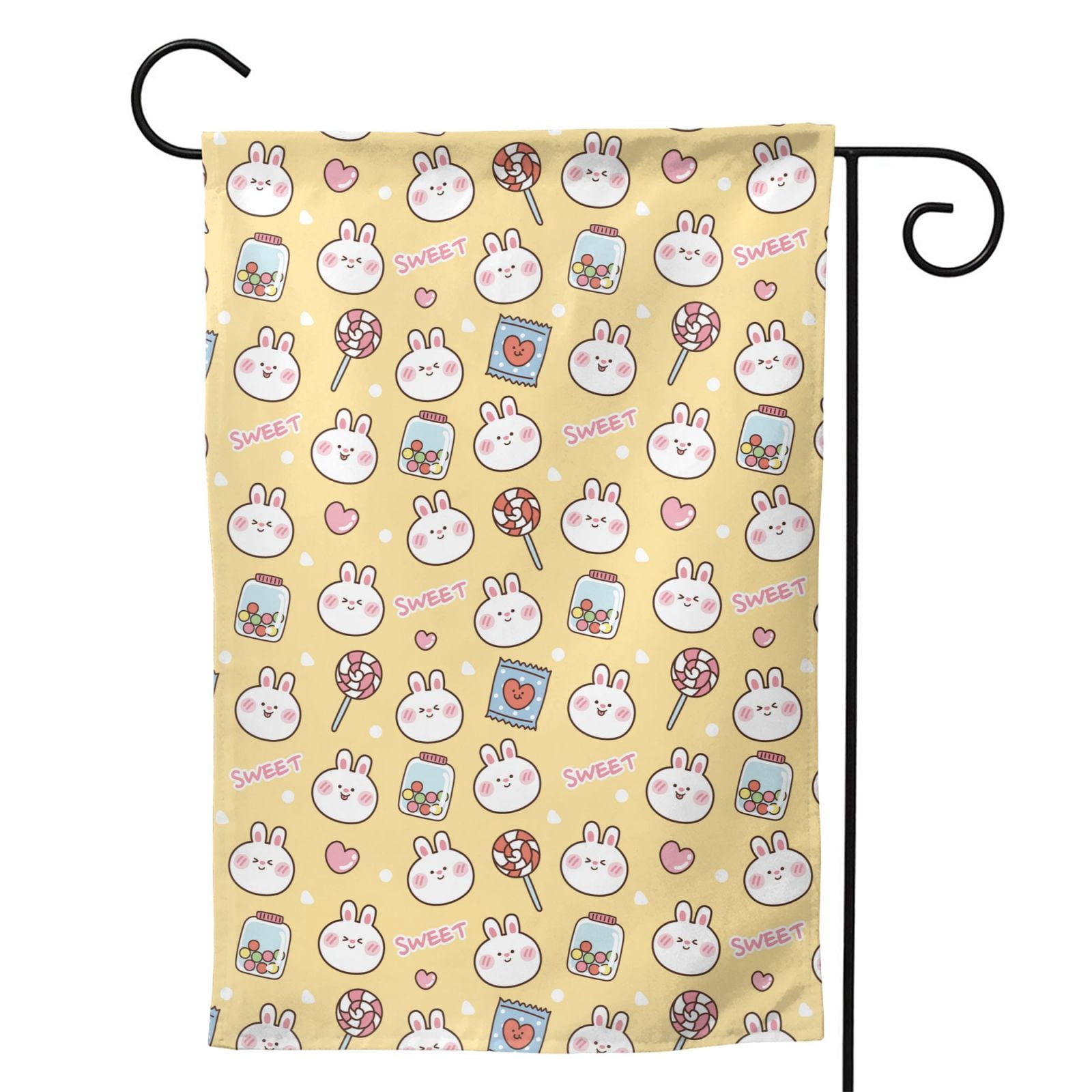 Sigee Rabbit And Candy for Live Happy Decorative Small Garden Flag ...
