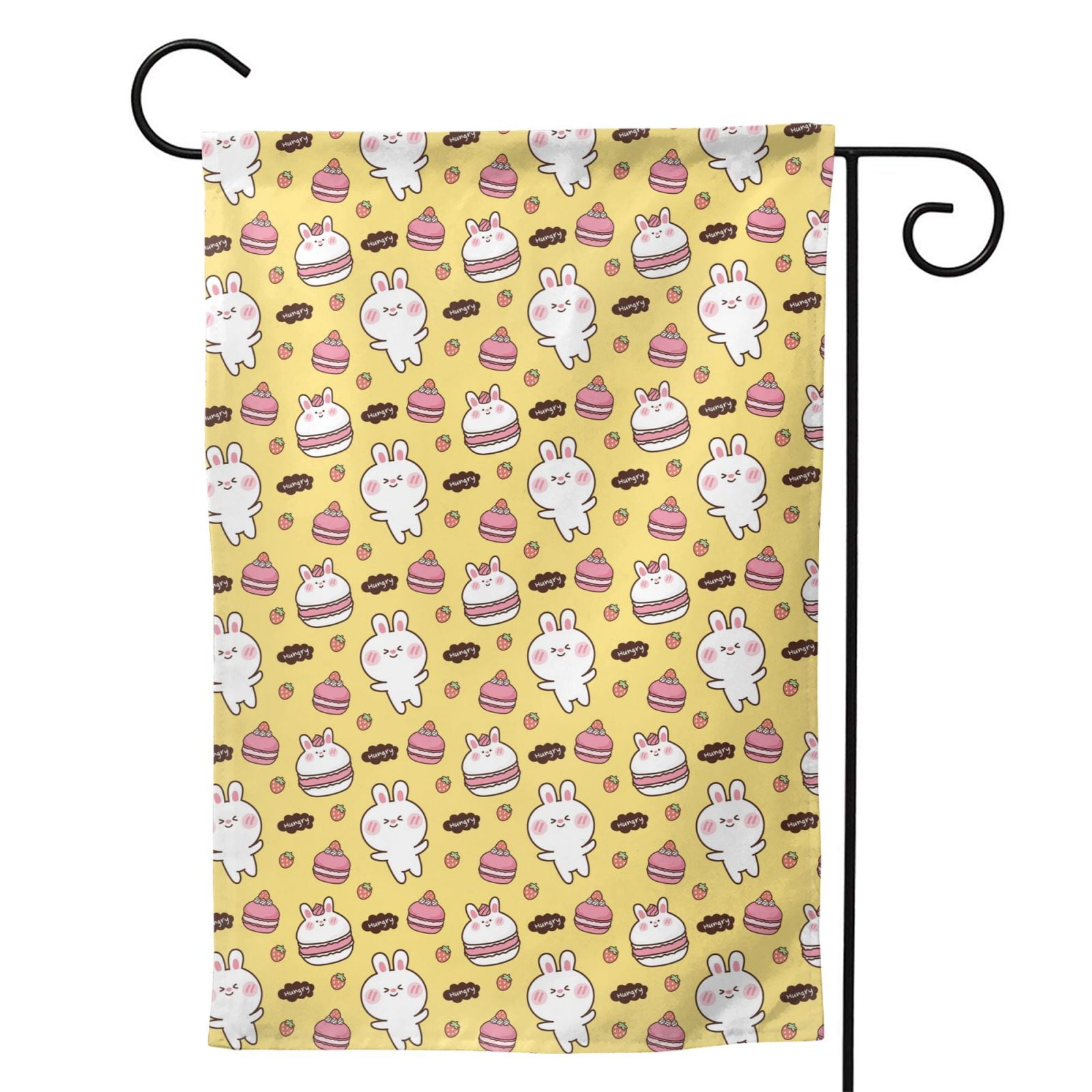 Sigee Rabbit Hunger for Live Happy Decorative Small Garden Flag,Double ...
