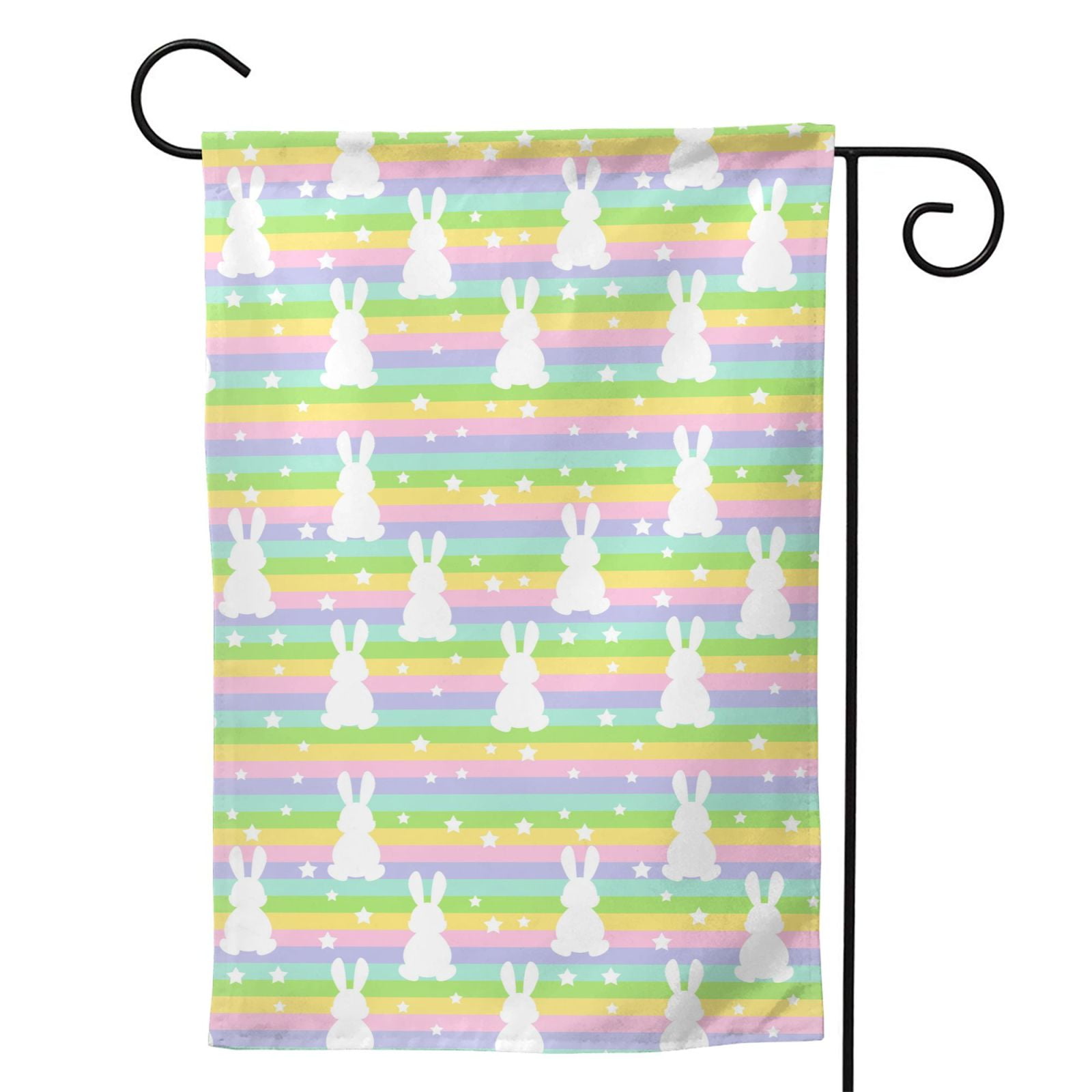 Sigee Rainbow Rabbit for Live Happy Decorative Small Garden Flag,Double ...