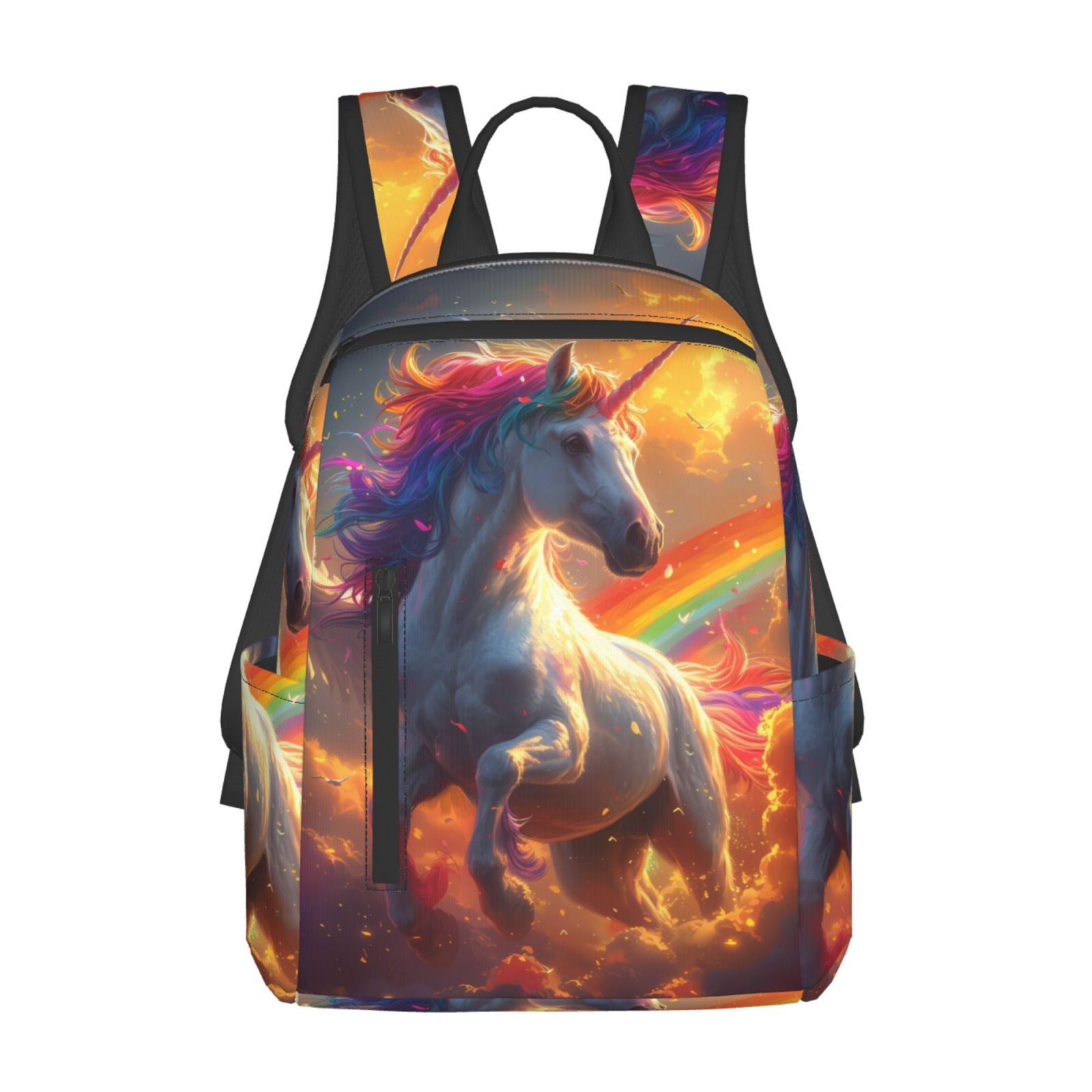 Sigee Rainbow Sunset Cloud White Horse for Lightweight Backpack for ...