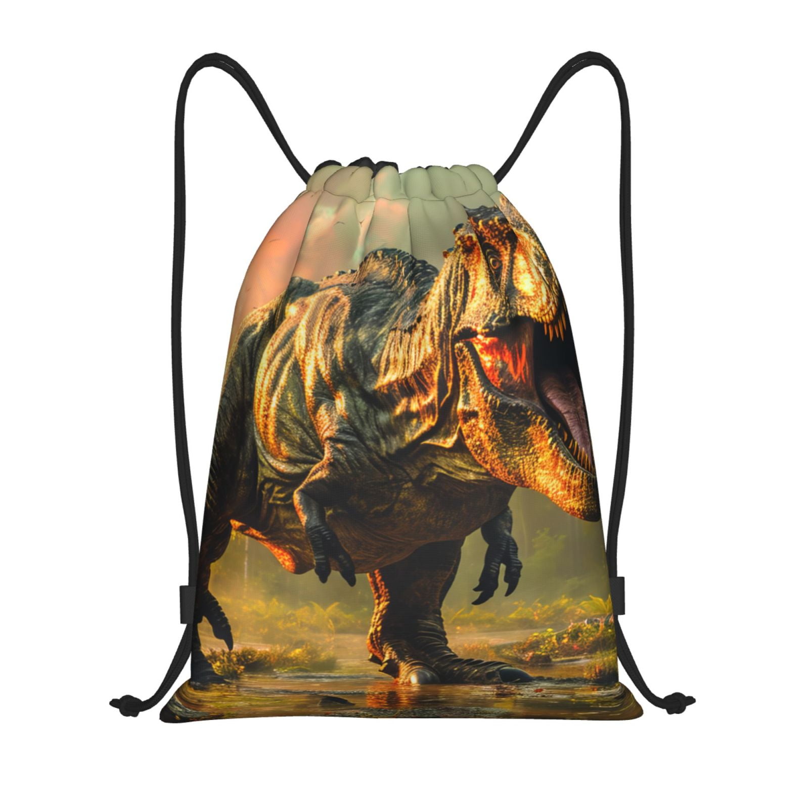 Sigee Realistic Style Forest Dinosaur for Drawstring Bag String ...