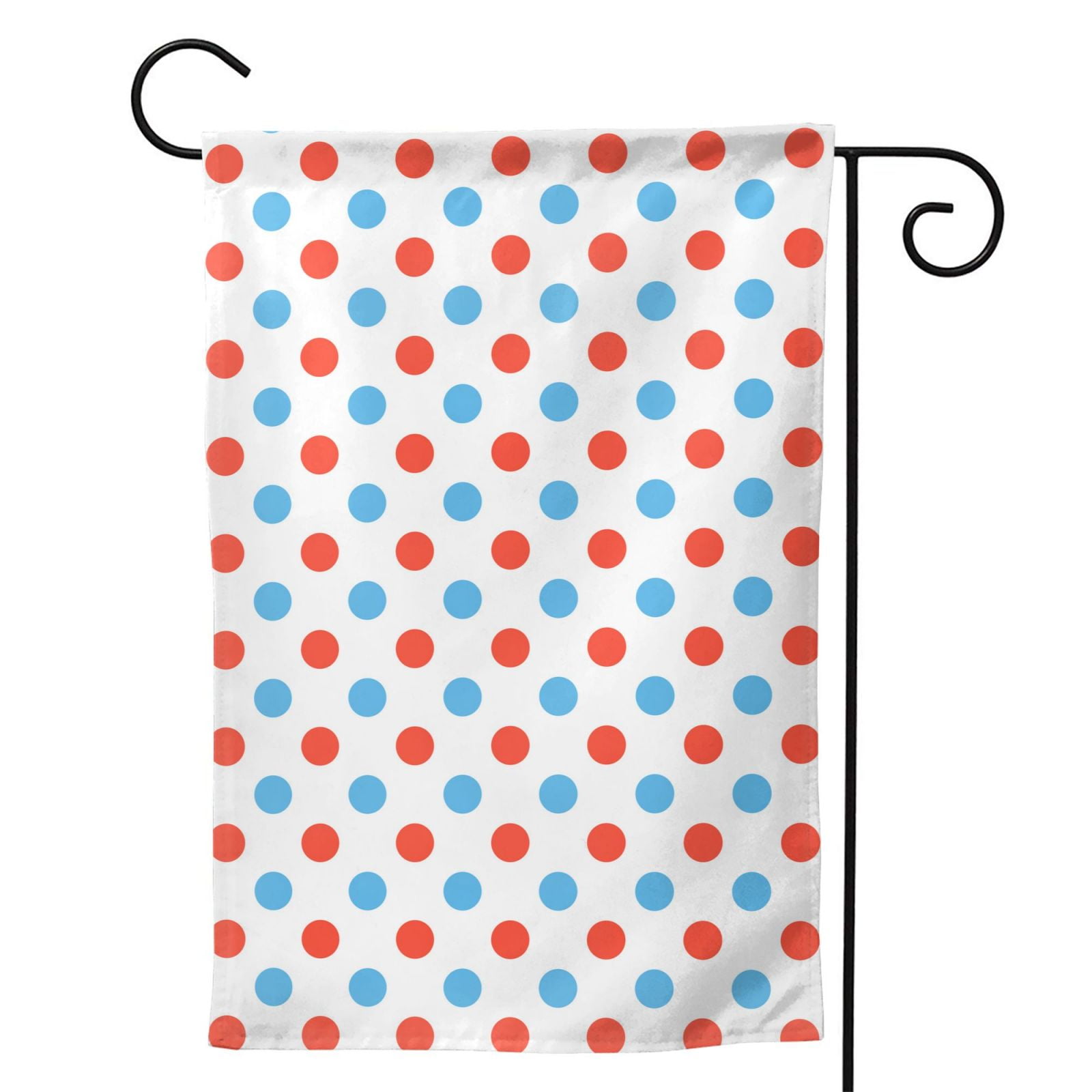 Sigee Red Blue Polka Dots for Live Happy Decorative Small Garden Flag ...
