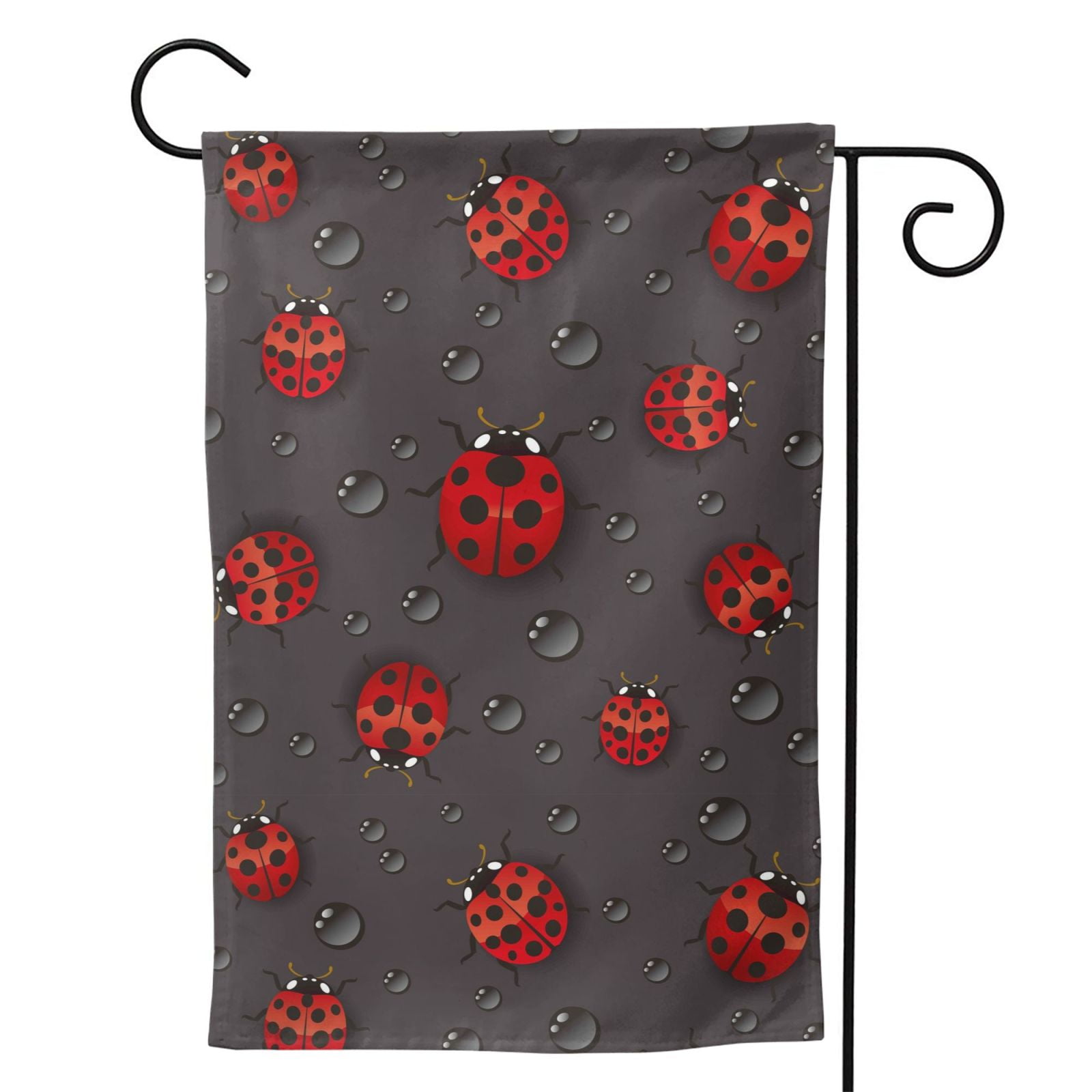 Sigee Red Ladybugs for Live Happy Decorative Small Garden Flag,Double ...