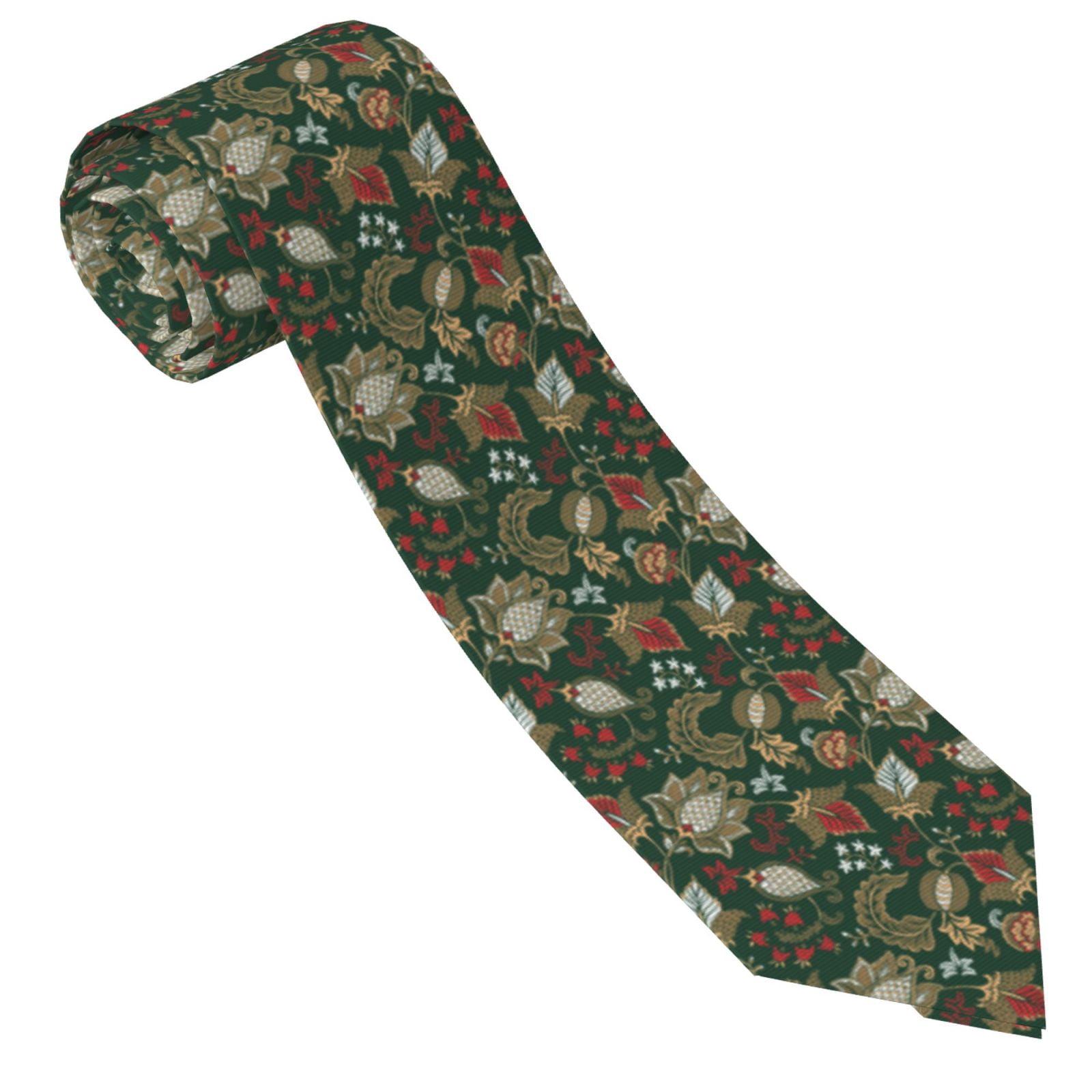 Sigee Red Leaves for Elegant Men's Necktie,Classic Tie for Formal and ...