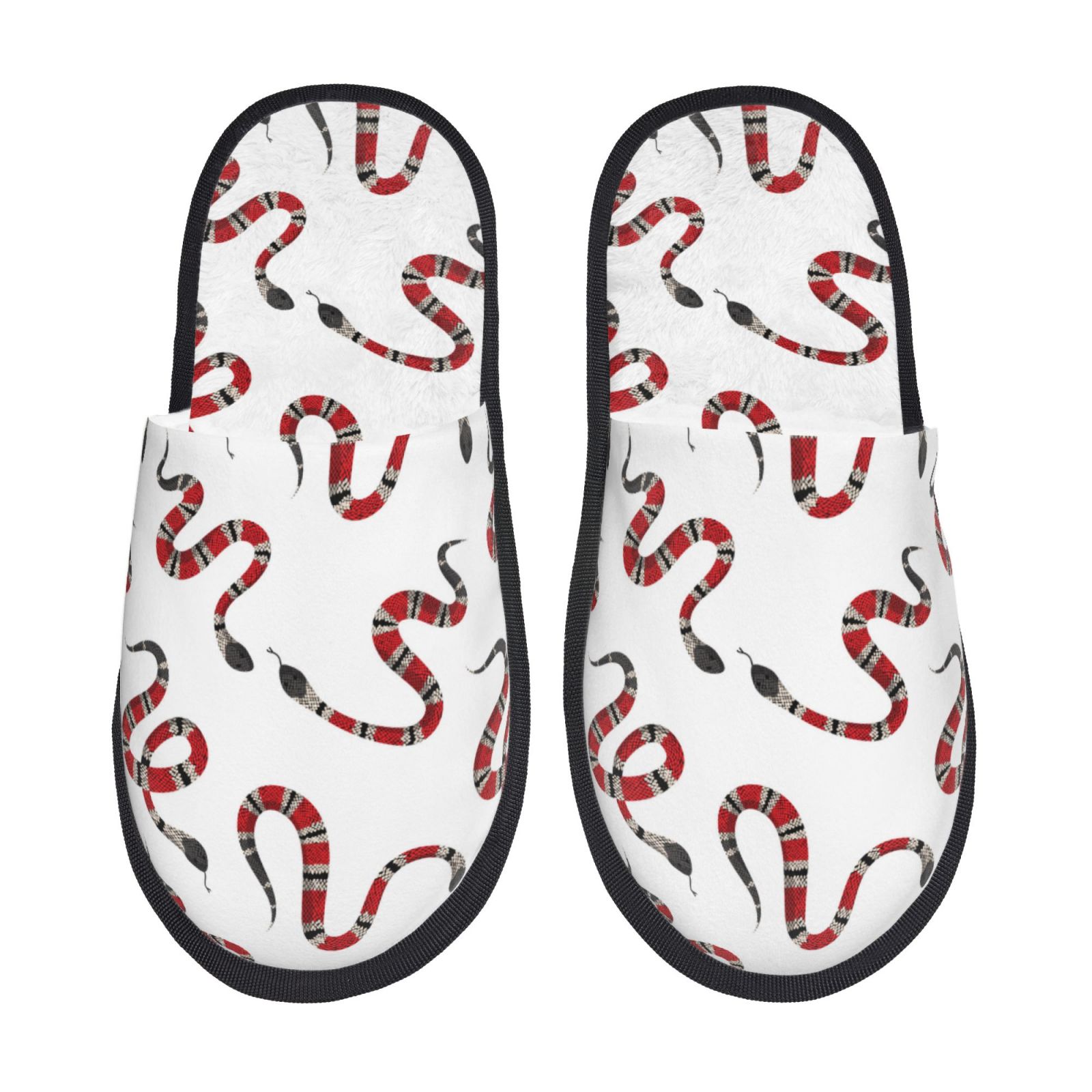 Sigee Red Snake for Cozy Furry Slippers Super Soft Indoor and Outdoor ...