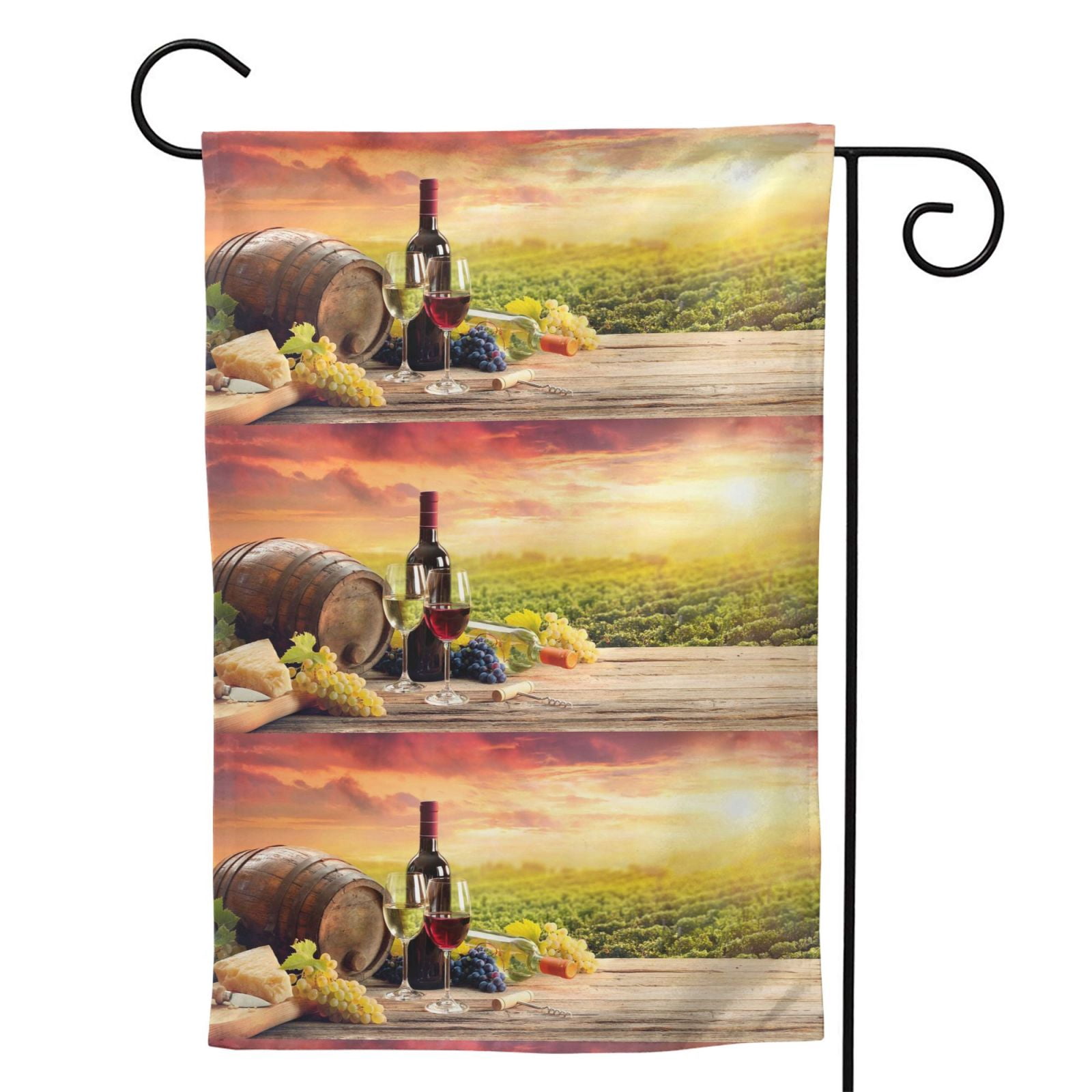 Sigee Red Wine Glasses for Live Happy Decorative Small Garden Flag ...