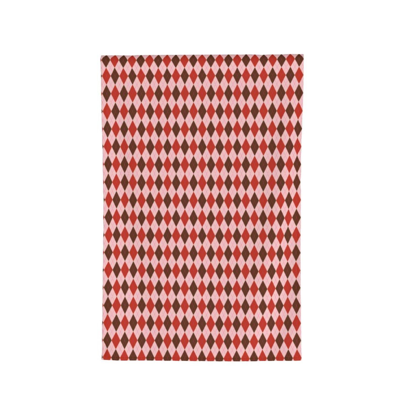 Sigee Red and Brown Squares Printed Flag12.5 * 18in Outdoor Yard Flags ...