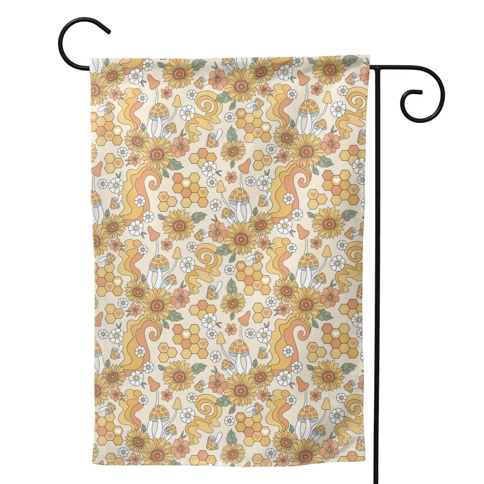 Sigee Retro 70s 60s Flower for Live Happy Decorative Small Garden Flag ...