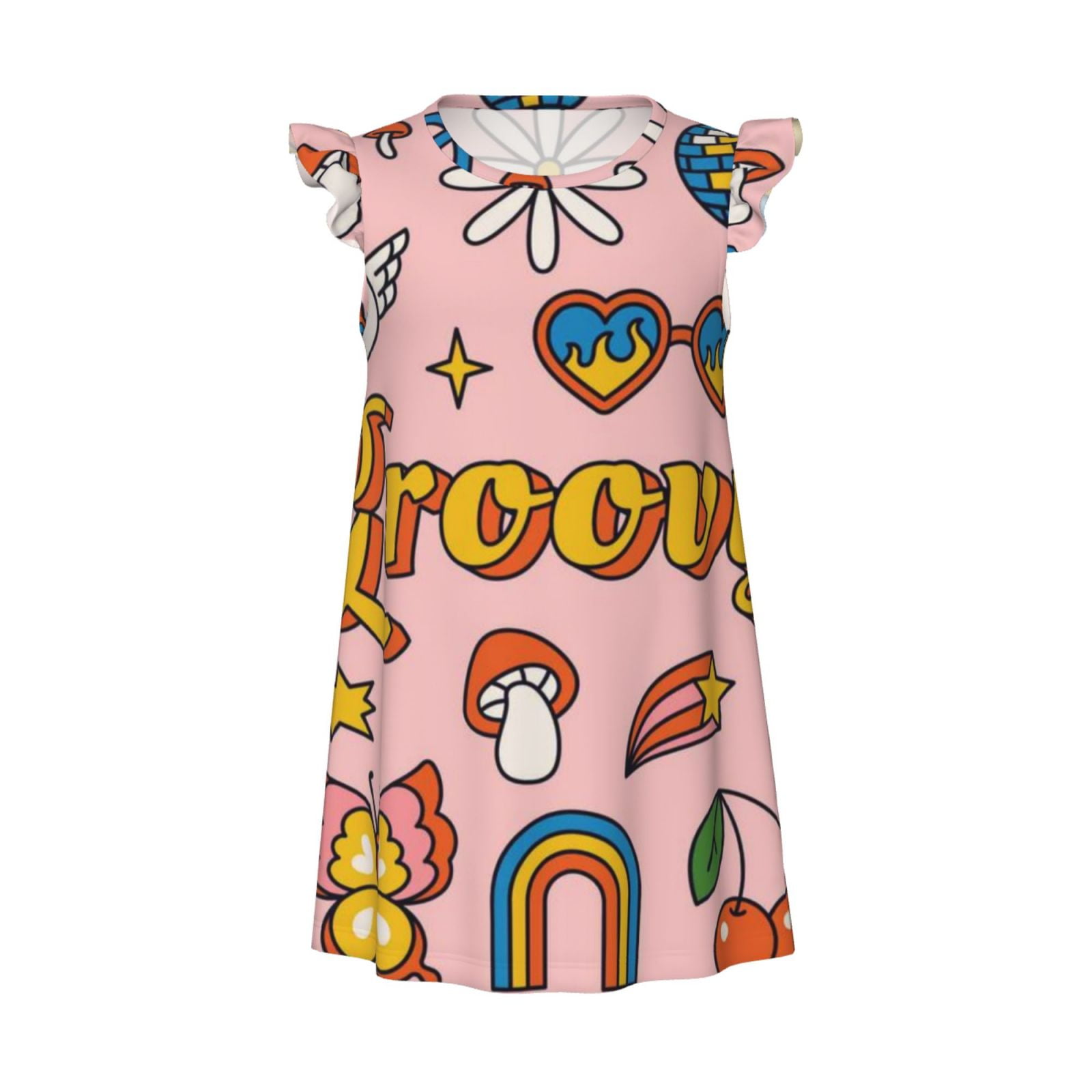 Sigee Retro 70s Hippie for Girls Sleepwear Nightie,Night Sleep Dress ...