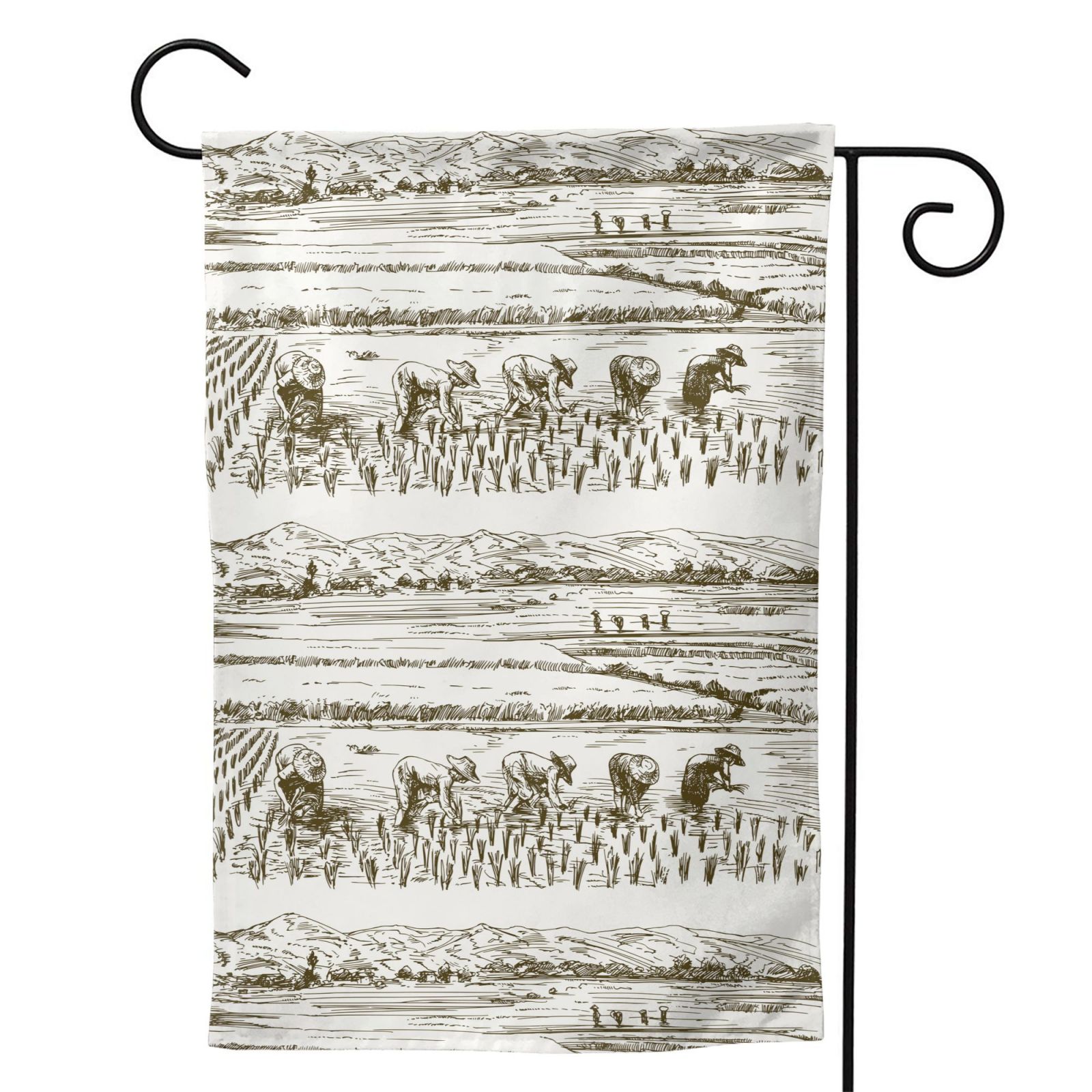 Sigee Rice Harvest for Live Happy Decorative Small Garden Flag,Double ...