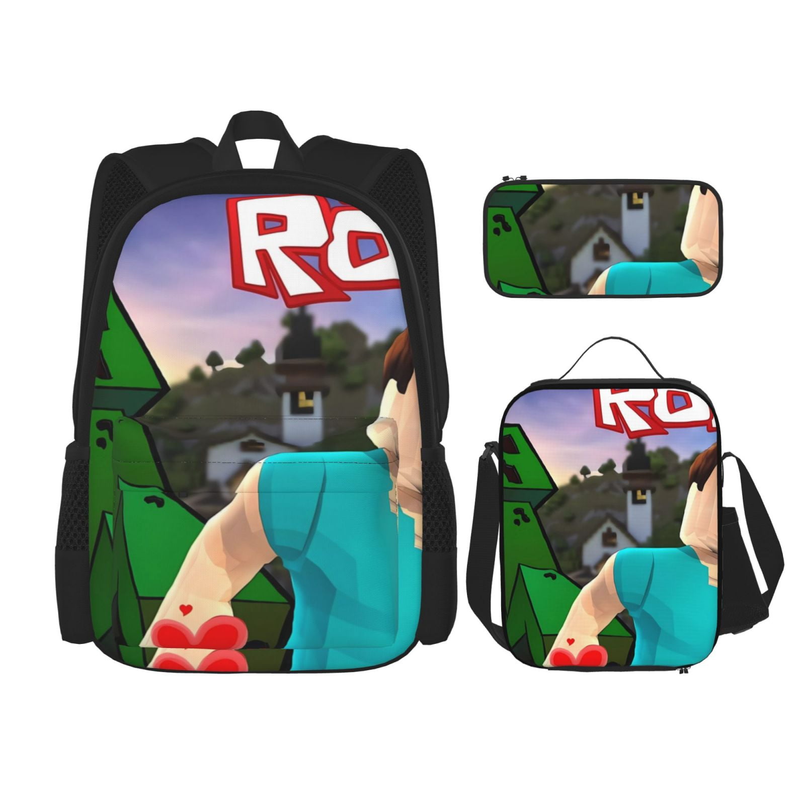 Sigee Roblox (12) pattern Backpack Travel Backpacks With Lunch Bag ...