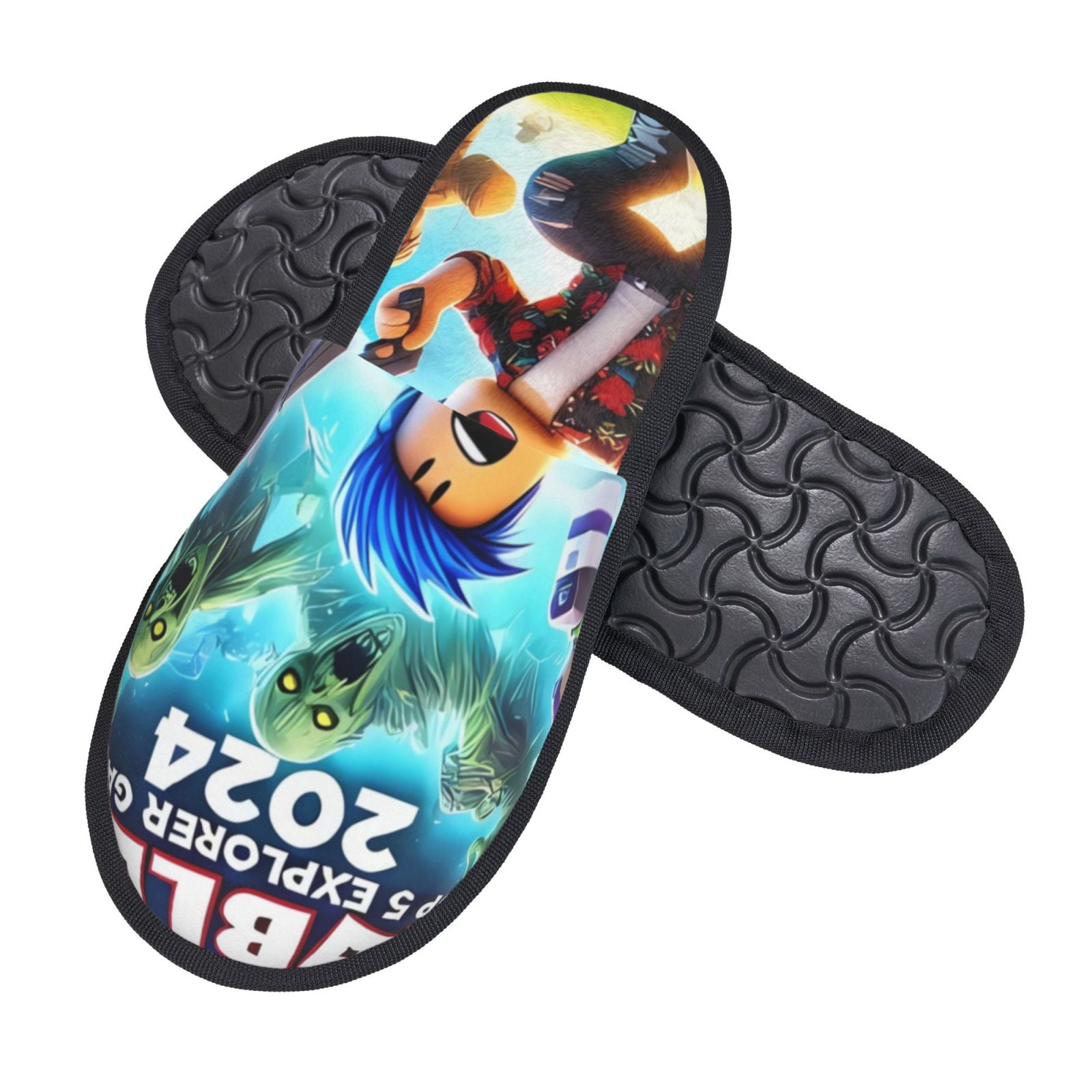 Sigee Roblox (43) for Cozy Furry Slippers Super Soft Indoor and Outdoor ...