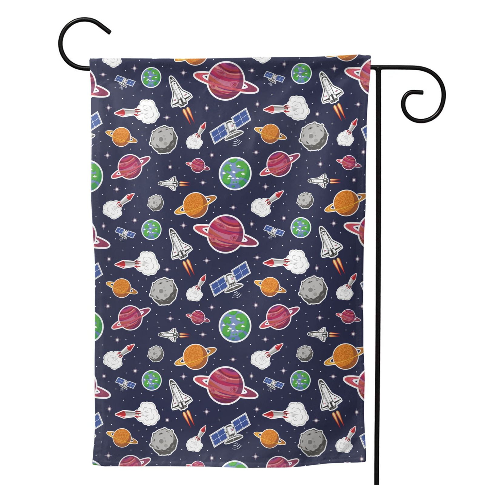 Sigee Rocket Satellite for Live Happy Decorative Small Garden Flag ...