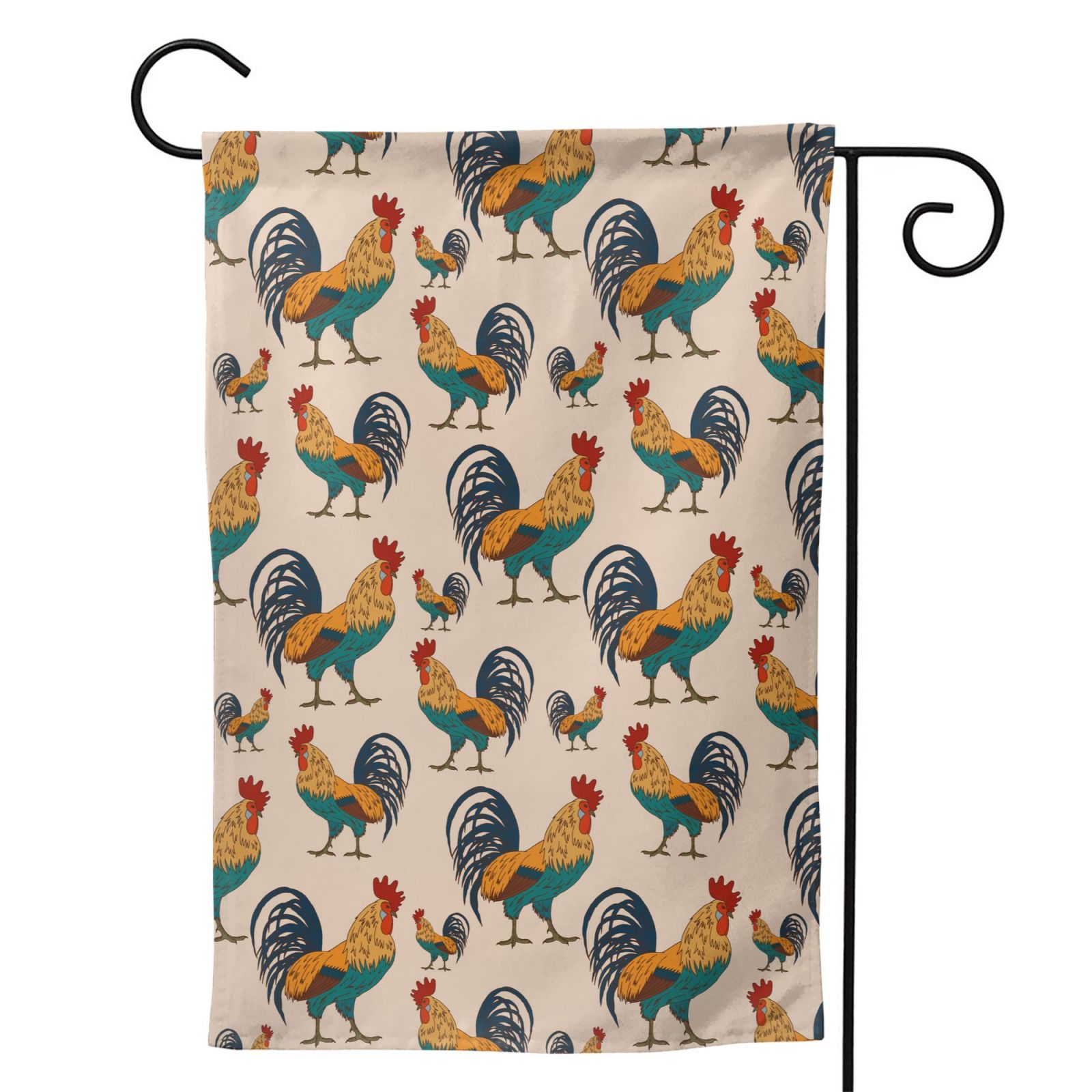 Sigee Rooster for Live Happy Decorative Small Garden Flag,Double Sided Yard Flags Holiday Garden ...