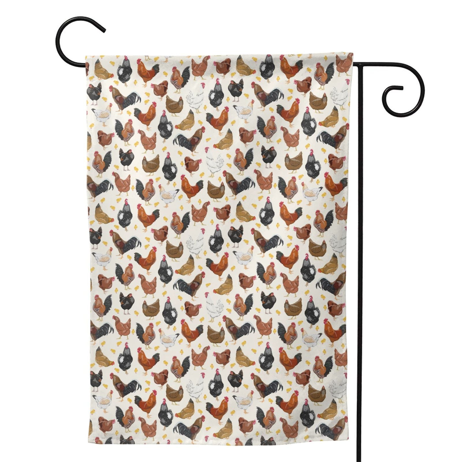 Sigee Roosters and Chickens for Live Happy Decorative Small Garden Flag ...