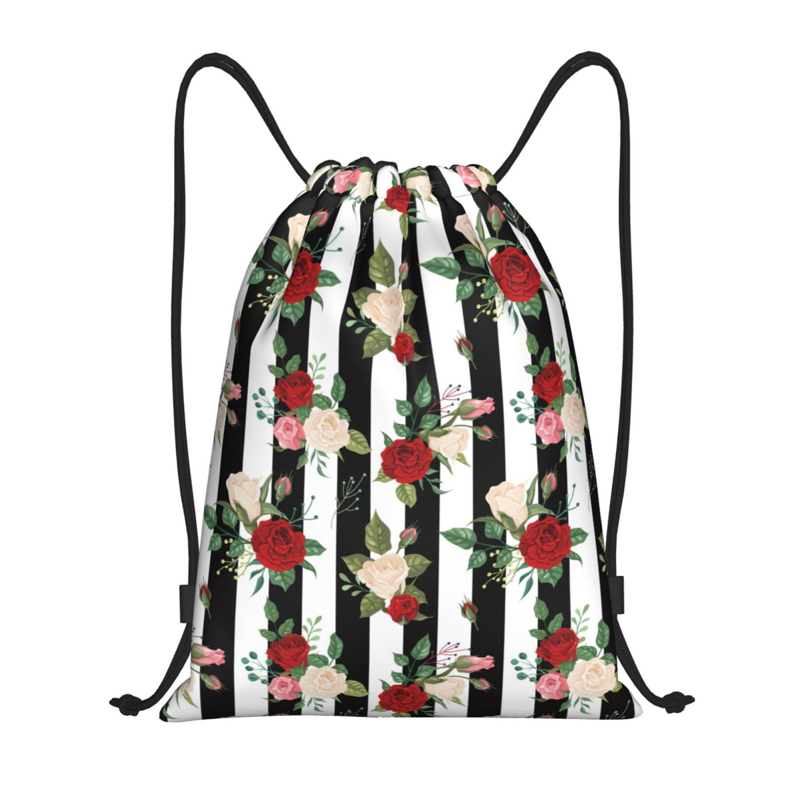 Sigee Rose Flowers for Drawstring Bag String Backpack for Sports, Gym ...