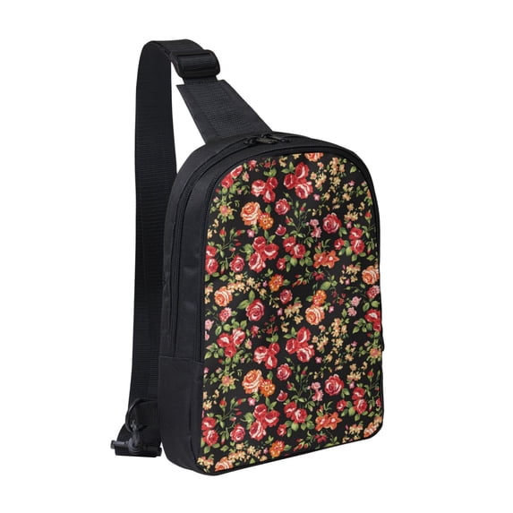 Sigee Rose Flowers for Dual Pocket Sling Backpack Hiking Daypack ...