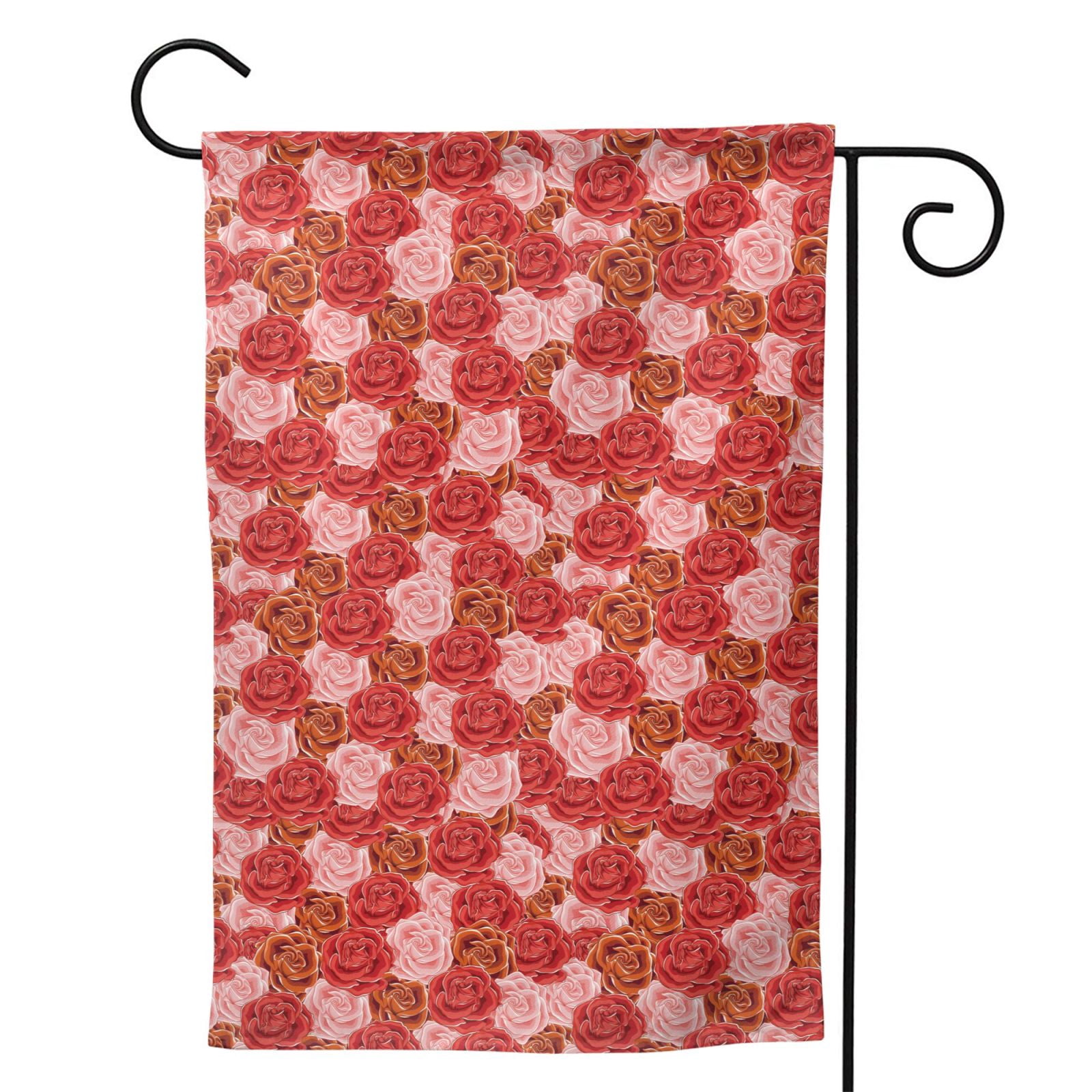 Sigee Rose Flowers for Live Happy Decorative Small Garden Flag,Double ...