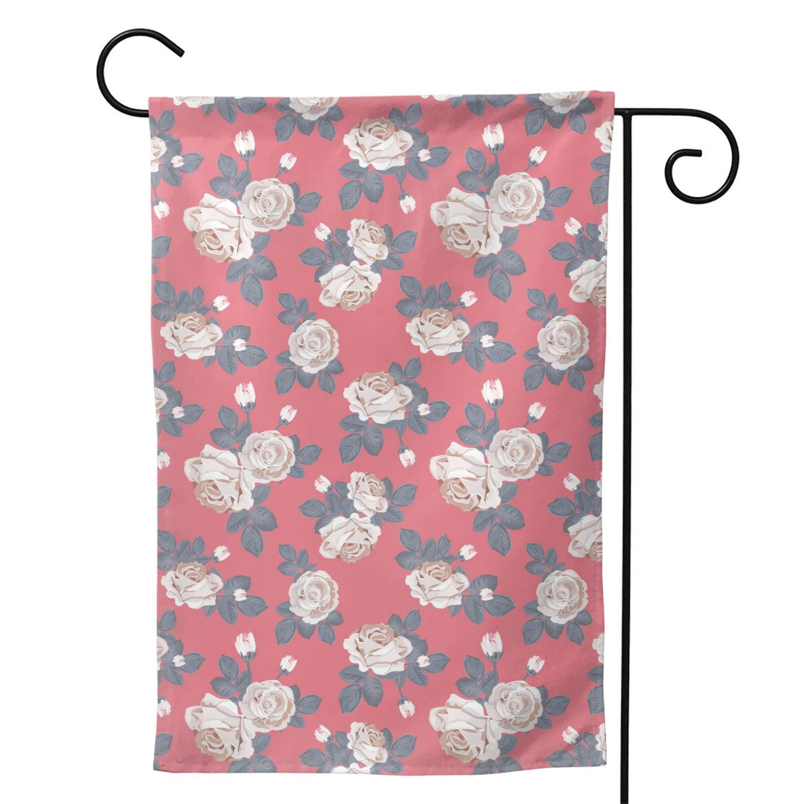 Sigee Rose Flowers for Live Happy Decorative Small Garden Flag,Double ...