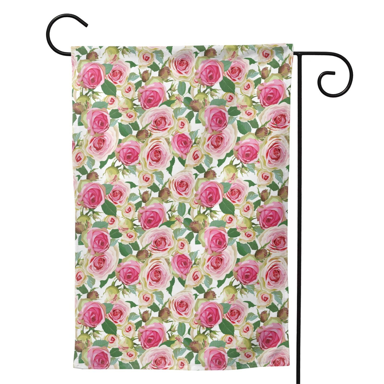 Sigee Rose Flowers for Live Happy Decorative Small Garden Flag,Double ...