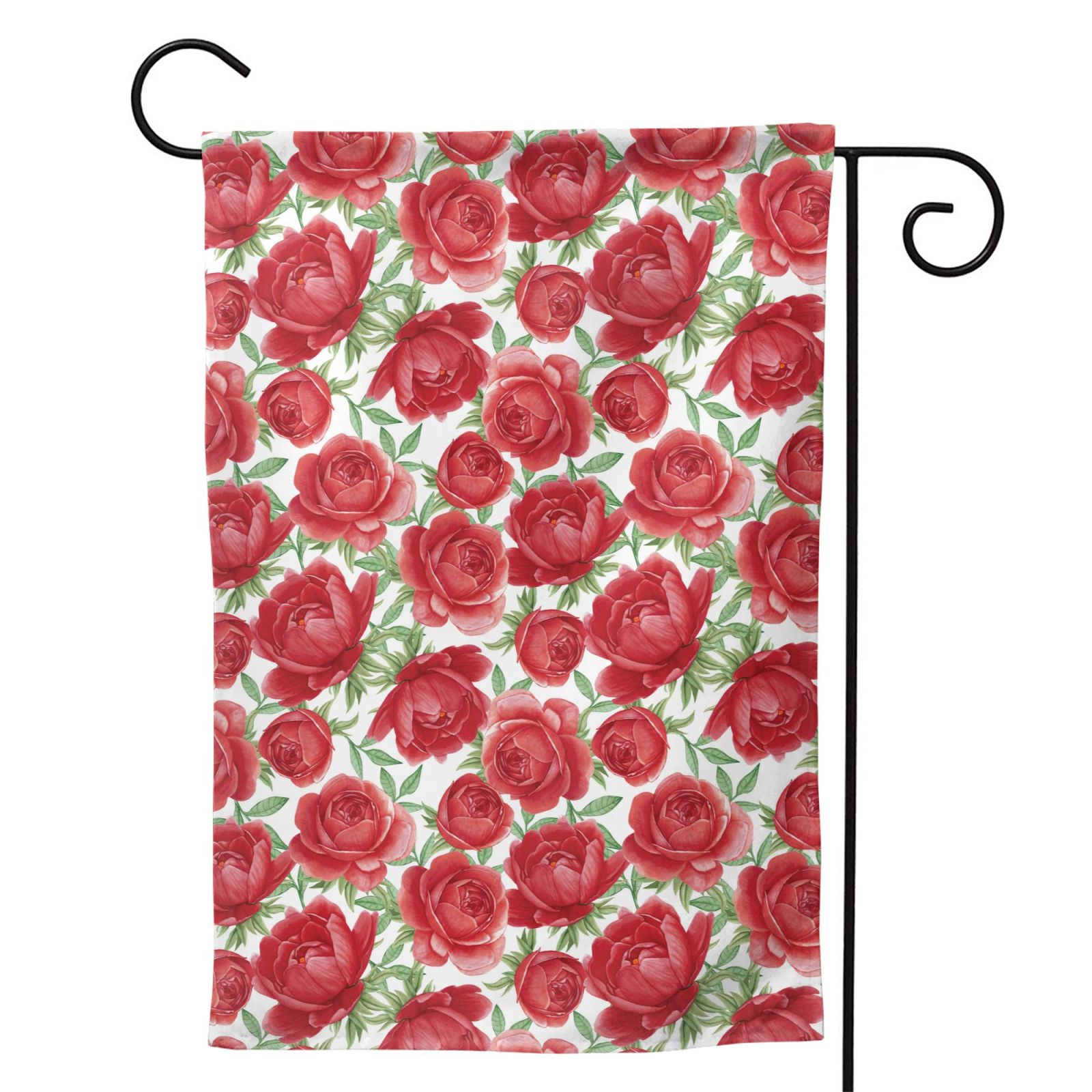 Sigee Rose Flowers for Live Happy Decorative Small Garden Flag,Double ...