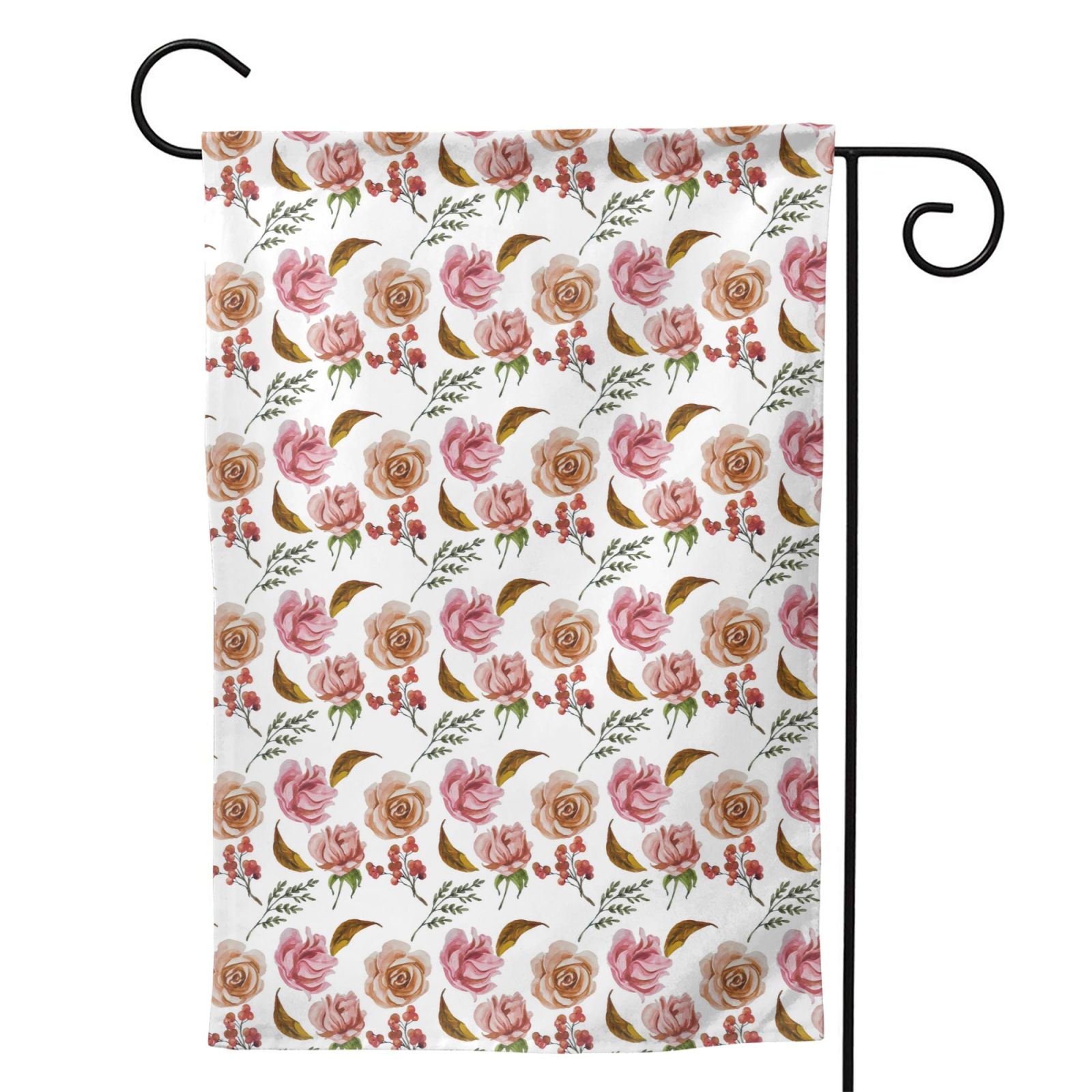 Sigee Rose Flowers for Live Happy Decorative Small Garden Flag,Double ...