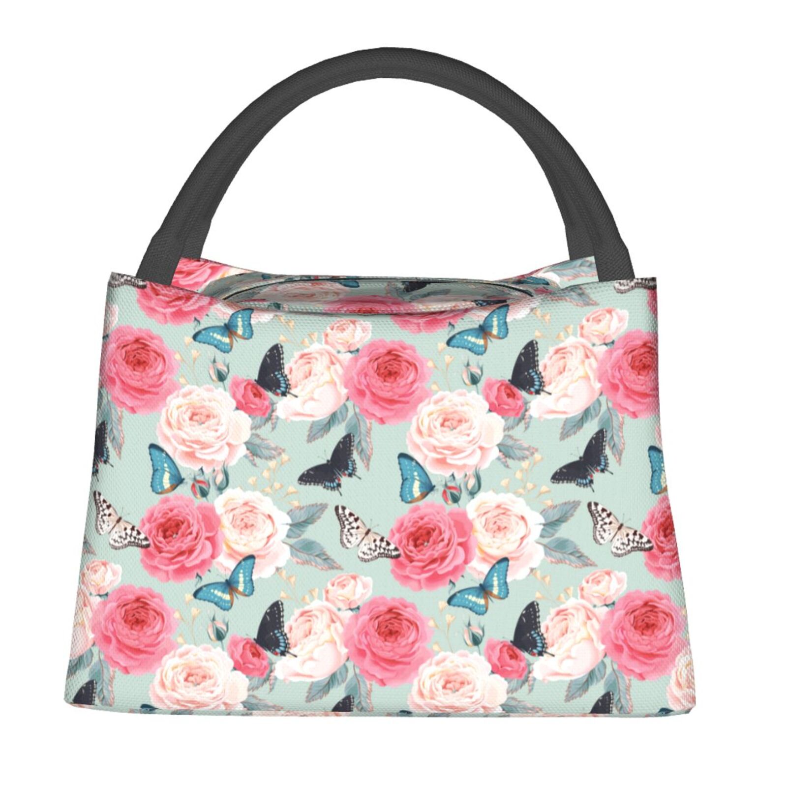 Sigee Roses and Butterflies for Premium Bento Bag – Insulated Lunch Bag ...