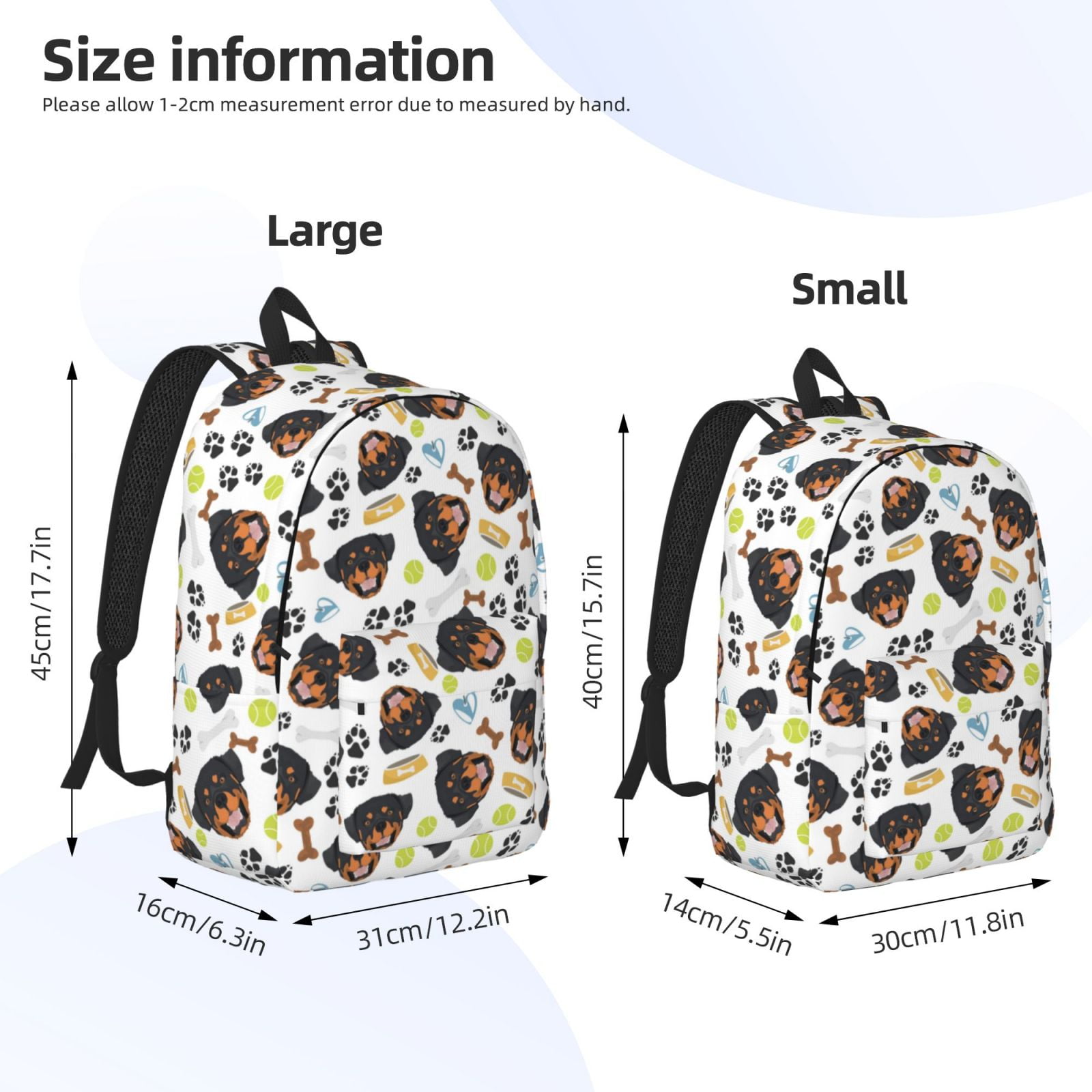 Sigee Rottweiler for Canvas Large Capacity Laptop Backpack for Men and ...