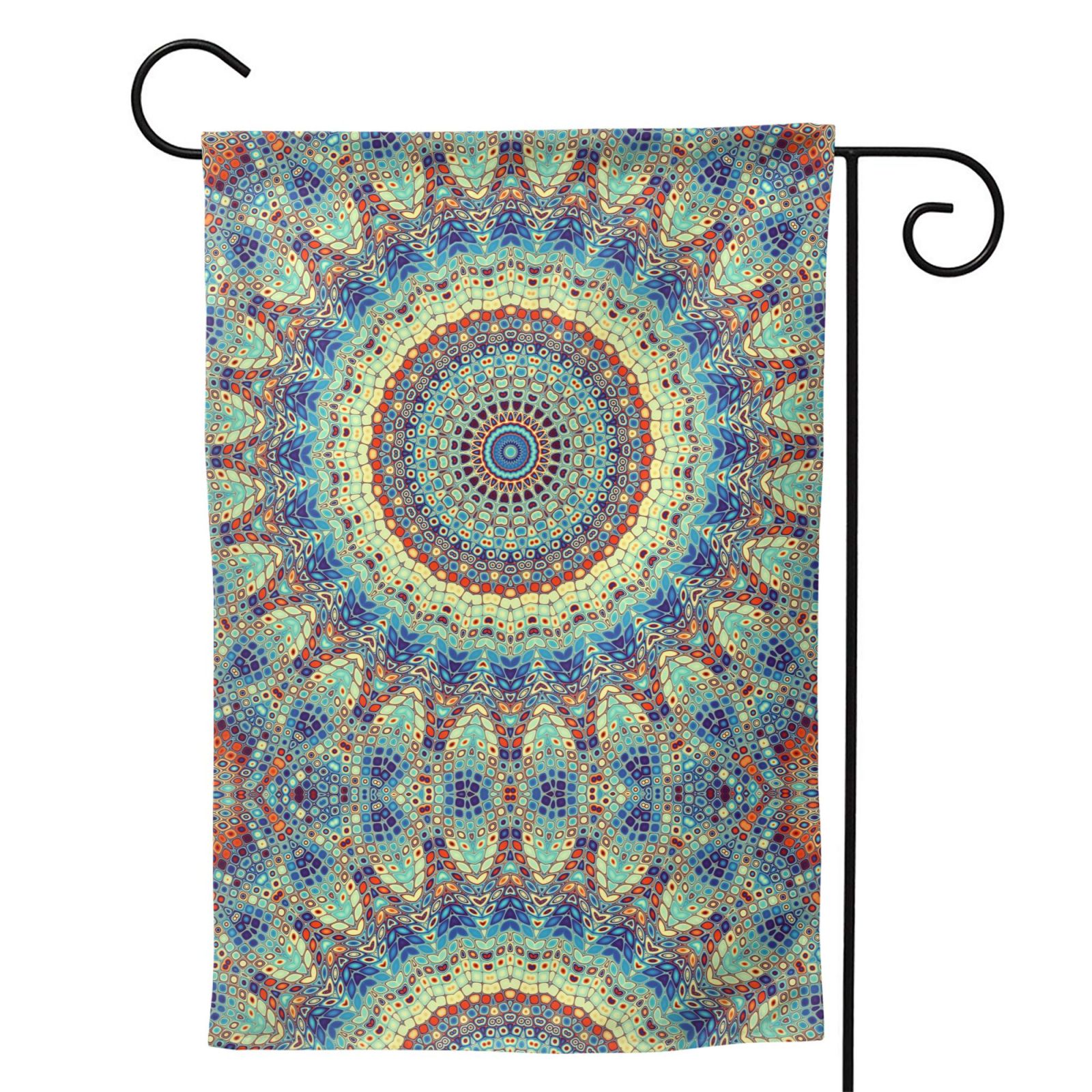 Sigee Round Mandala1 for Live Happy Decorative Small Garden Flag,Double ...