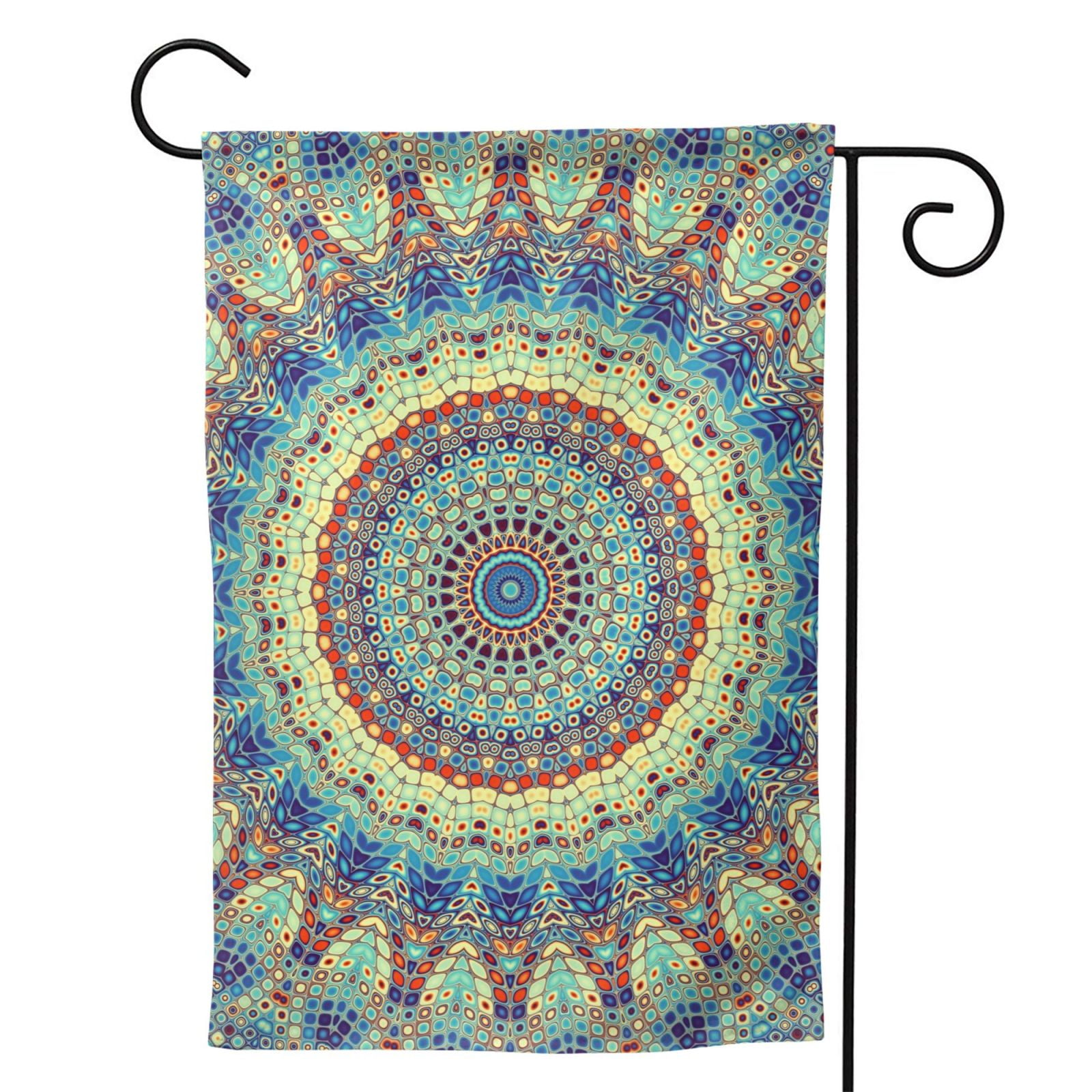 Sigee Round Mandala1 for Live Happy Decorative Small Garden Flag,Double ...