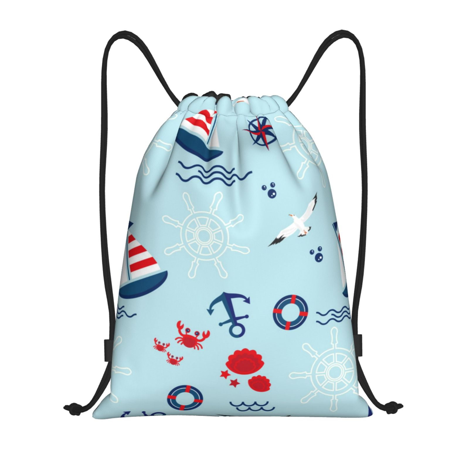 Sigee Sailboats Anchors for Drawstring Bag String Backpack for Sports ...