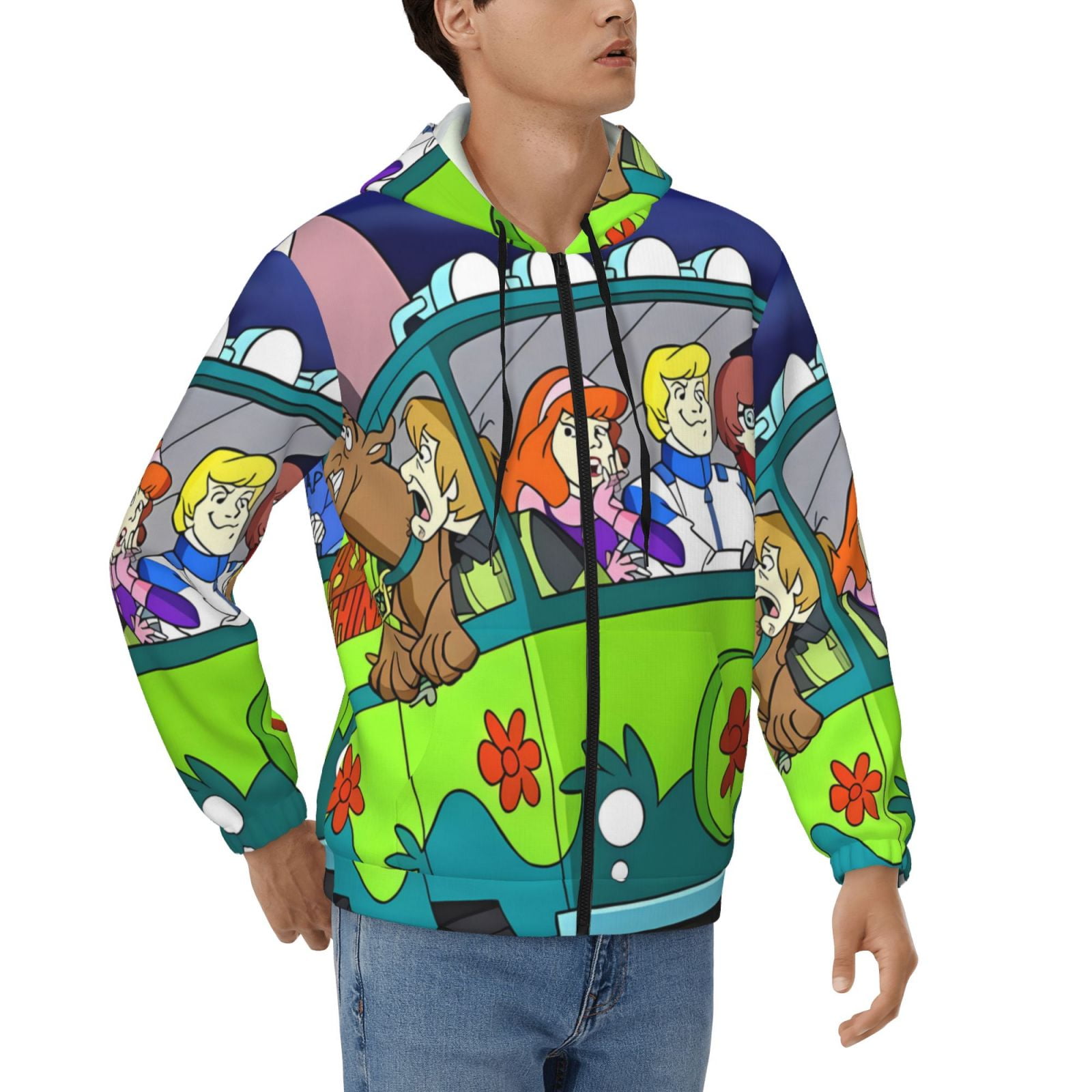 Sigee Scooby-Doo By for Men's Zip-Up Hoodie Moisture Wicking and ...