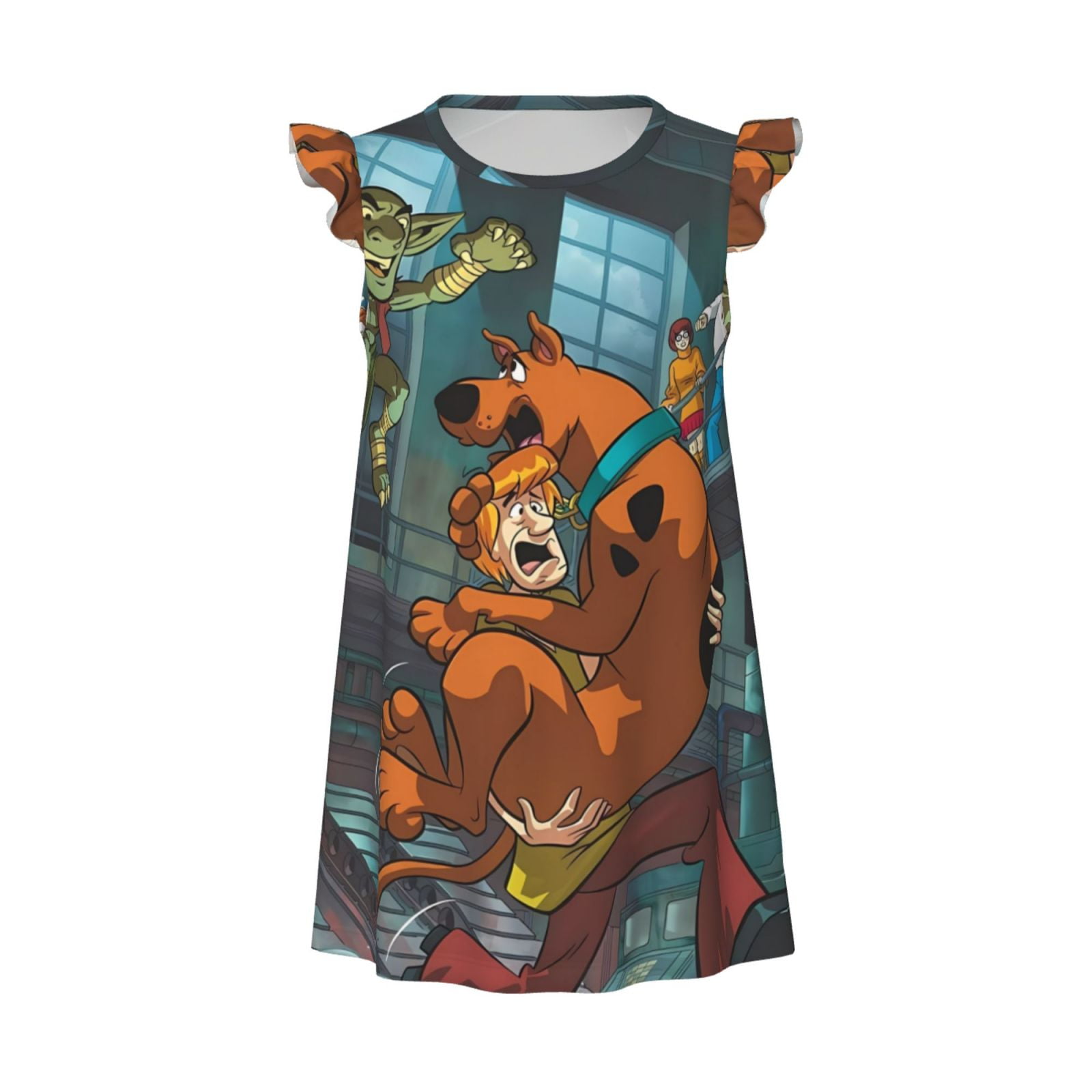 Sigee Scooby-Doo Q for Girls Sleepwear, Night Sleep Dress Pajamas, Kids ...