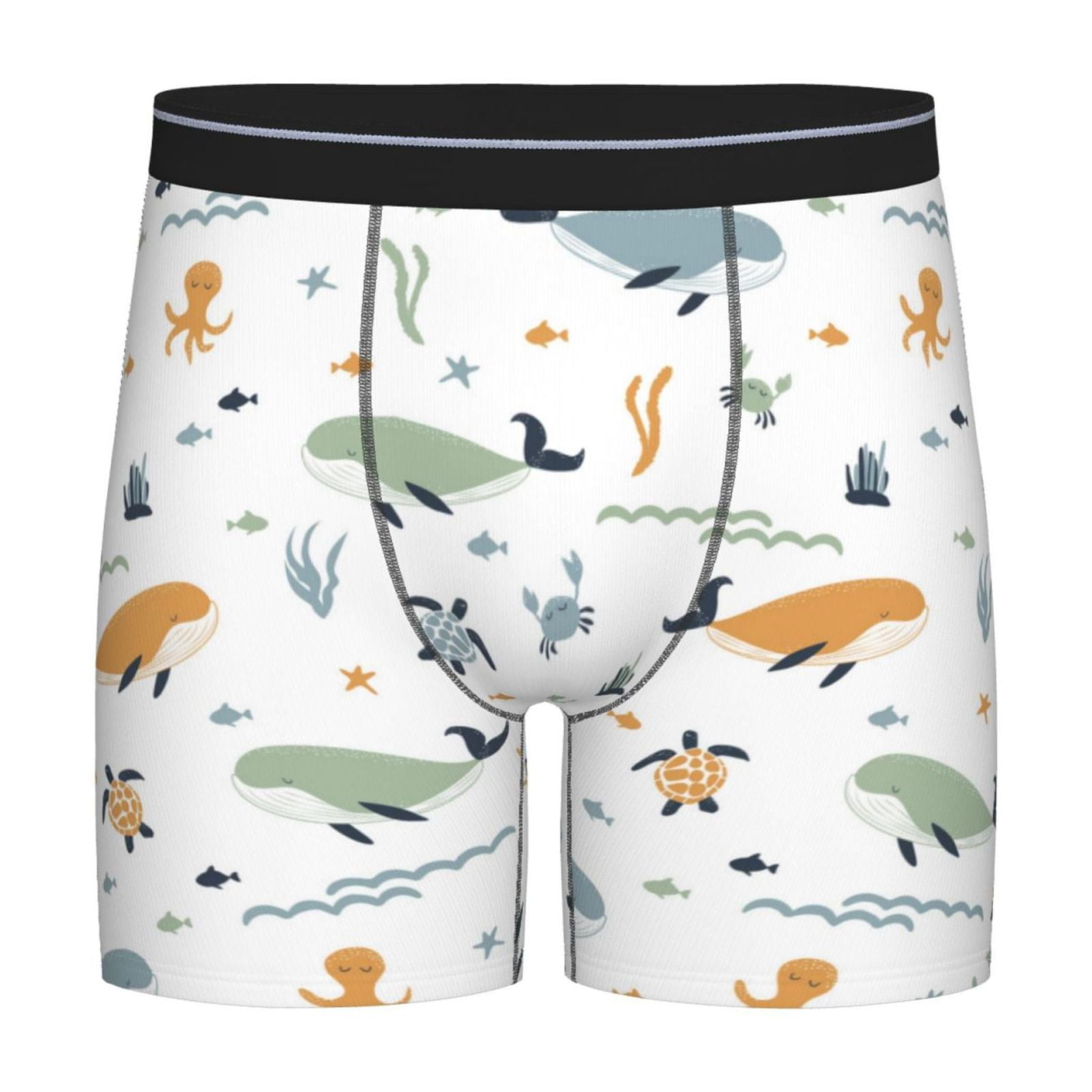 Sigee Sea Creatures for Men's Boxer Briefs,Moisture Wicking and ...