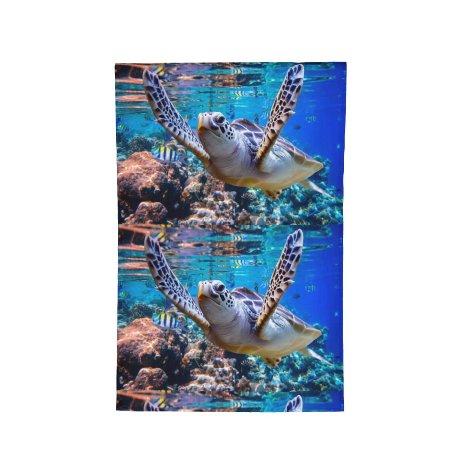 Sigee Sea Turtle Swims Printed Flag12.5 * 18in Outdoor Yard Flags For ...