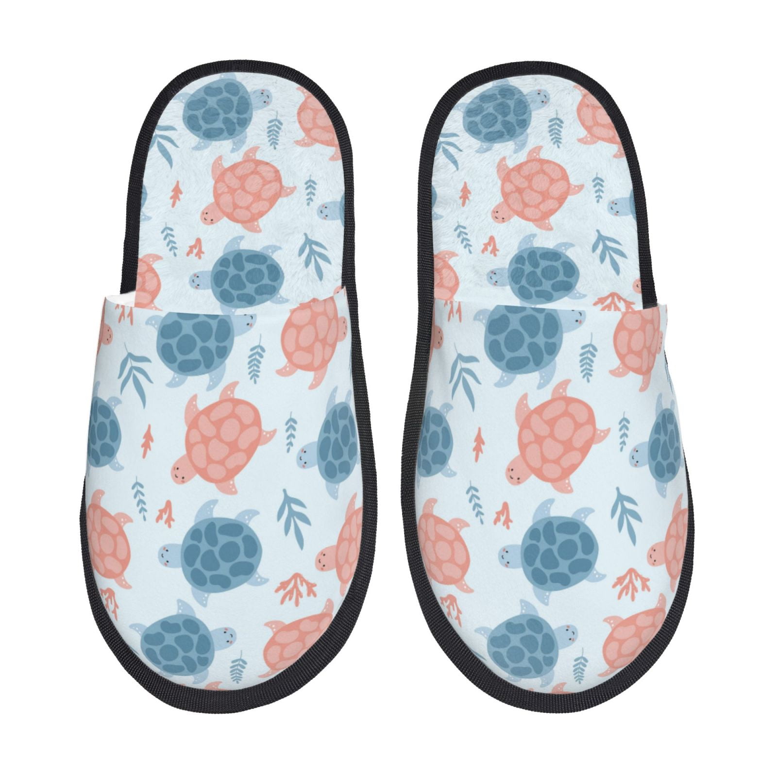 Sigee Sea Turtle for Cozy Furry Slippers Super Soft Indoor and Outdoor ...