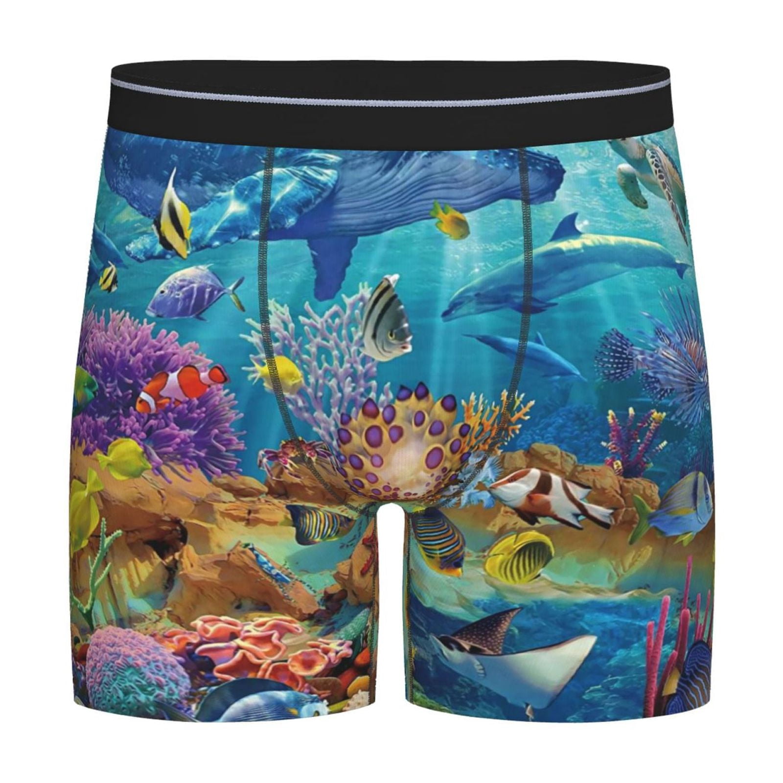 Sigee Sea World for Men's Boxer Briefs,Moisture Wicking and Breathable ...