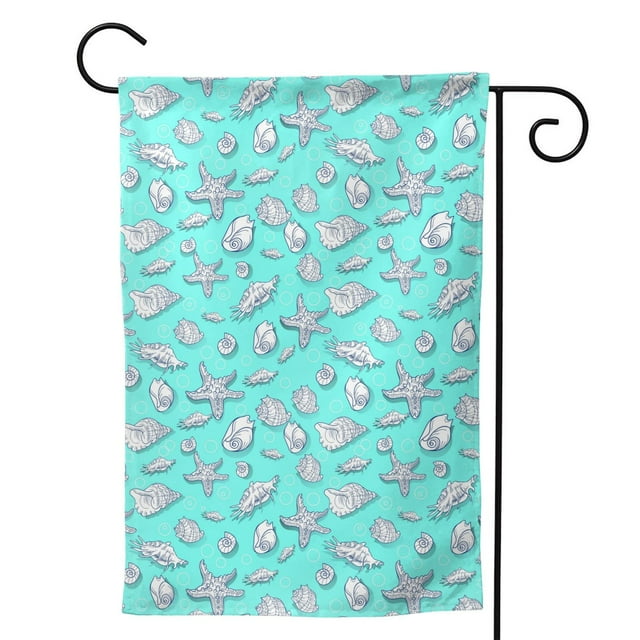 Sigee Seashell And Starfish for Live Happy Decorative Small Garden Flag ...