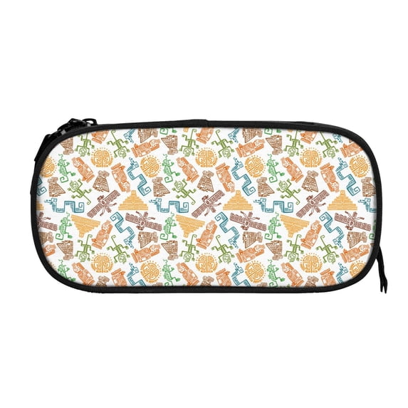 Sigee Simple Drawing for Portable Pencil Pouch with Zipper for Students ...