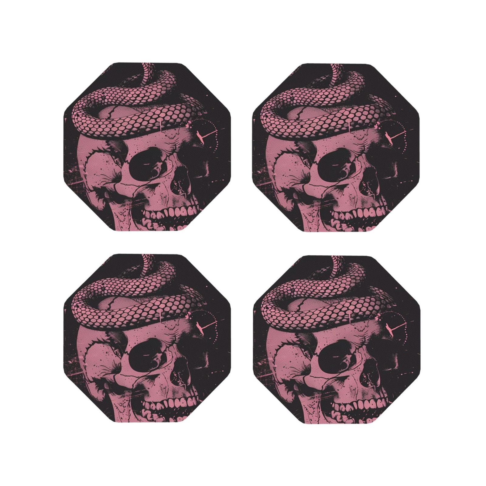 Sigee Skull and Snake Art for Water-Resistant, Heat-Resistant, Non-Slip ...