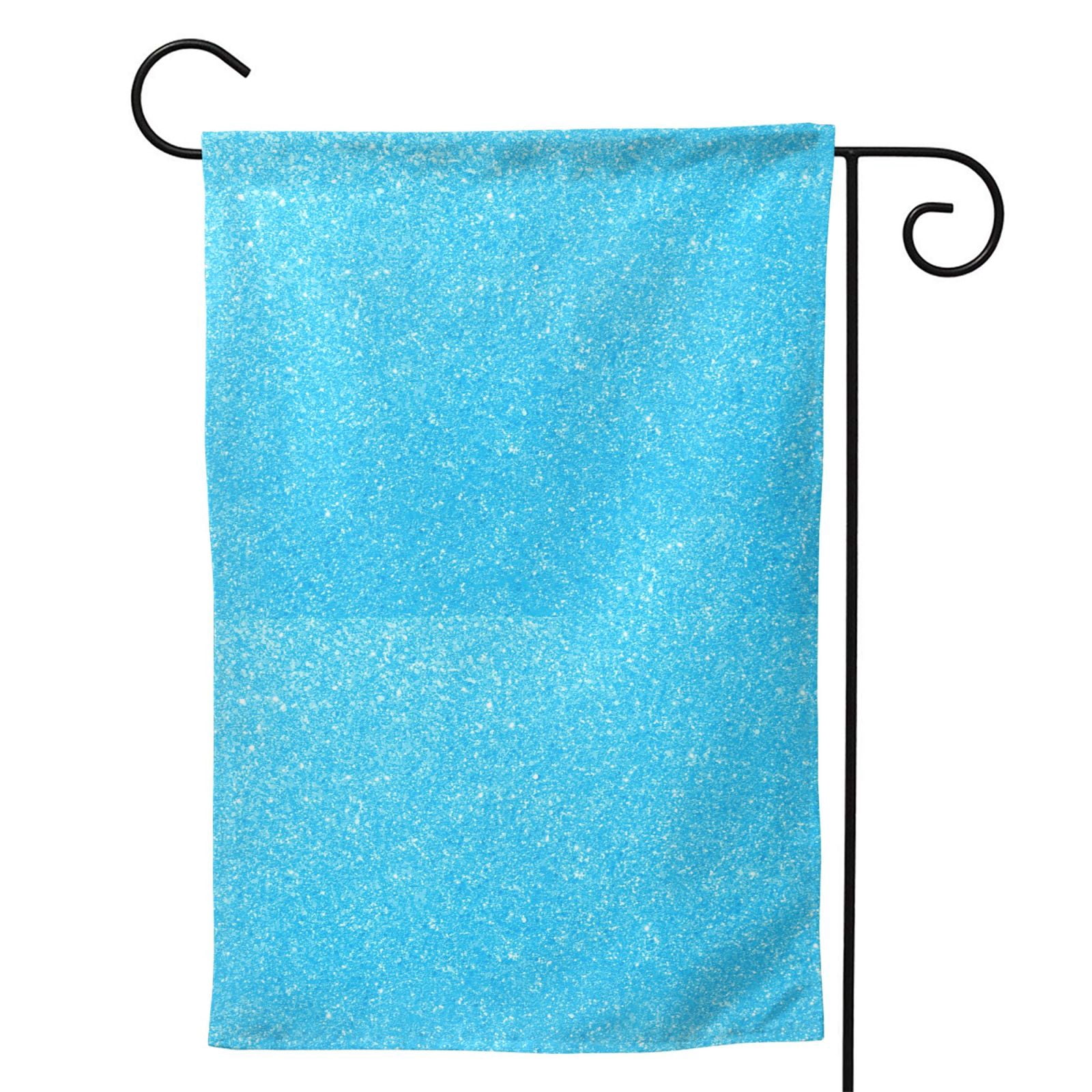 Sigee Sky Blue Glitter for Live Happy Decorative Small Garden Flag ...