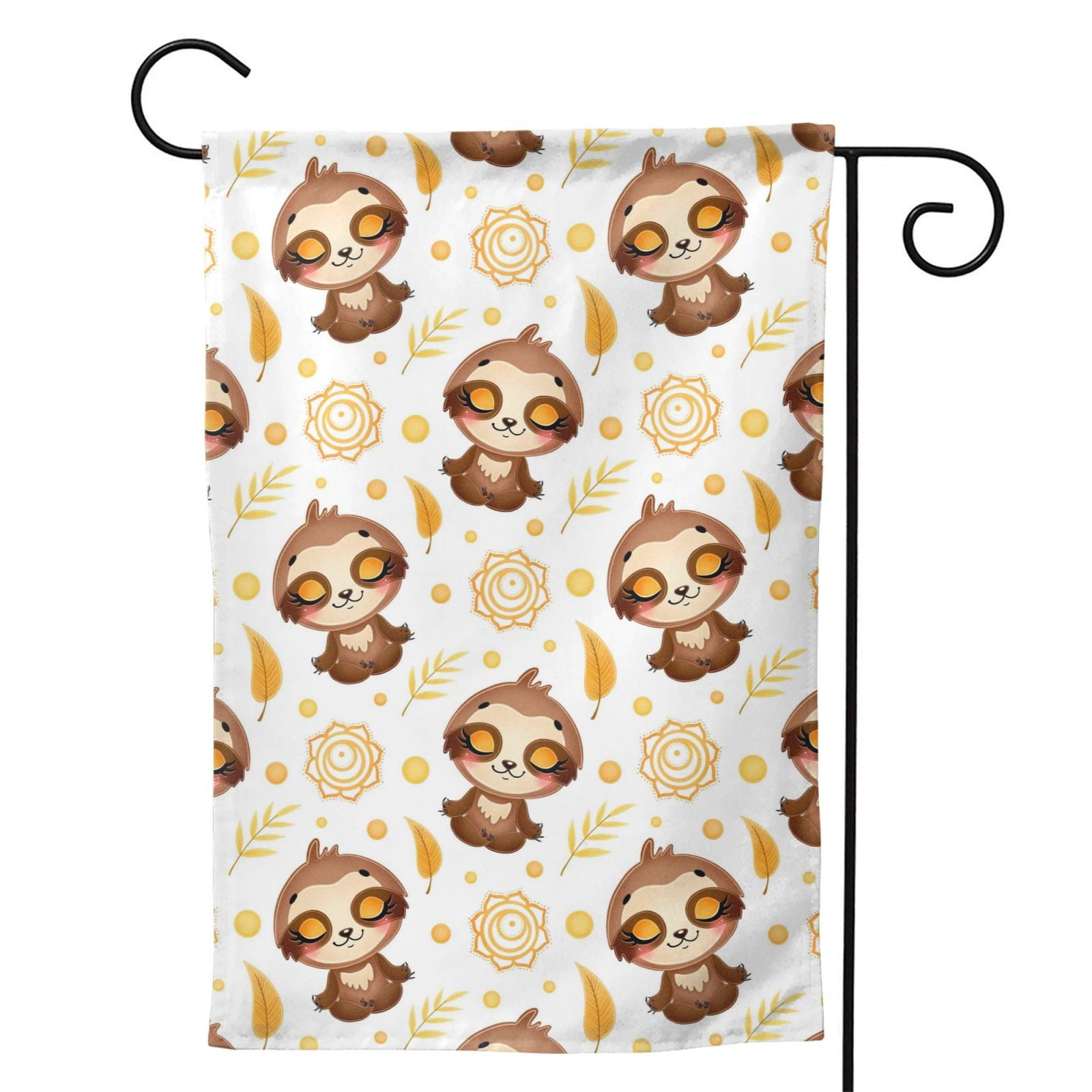 Sigee Sloth Yoga for Live Happy Decorative Small Garden Flag,Double ...