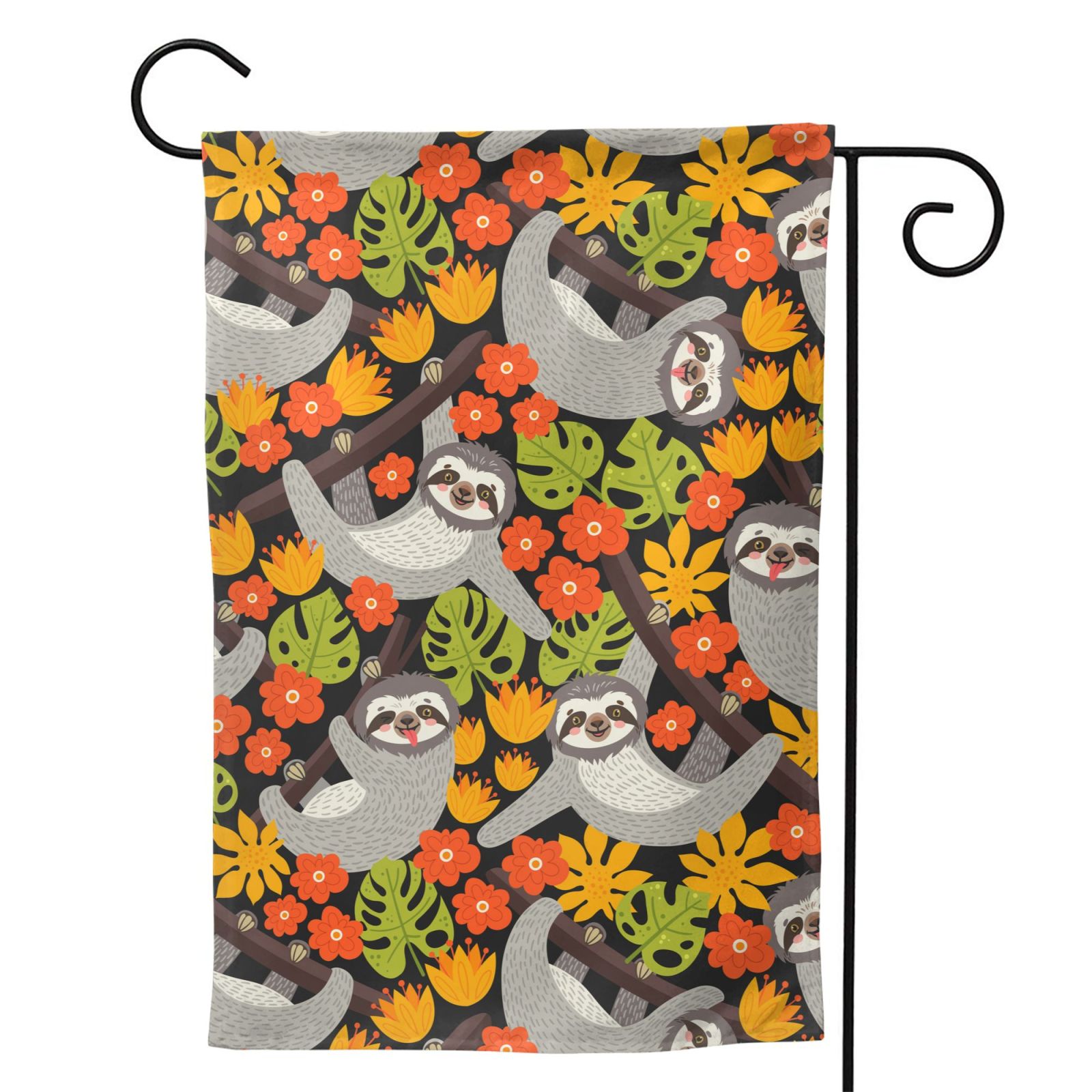 Sigee Sloth on the Branch for Live Happy Decorative Small Garden Flag ...