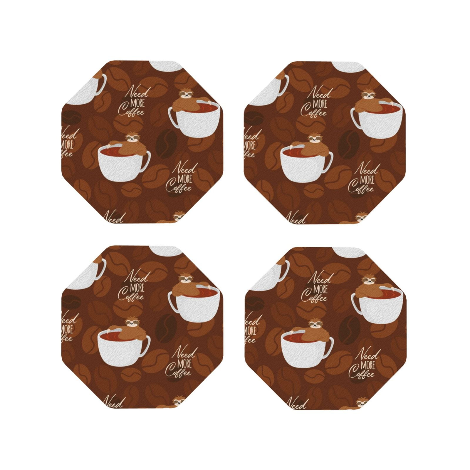 Sigee Sloths Need More Coffee for Water-Resistant, Heat-Resistant, Non ...
