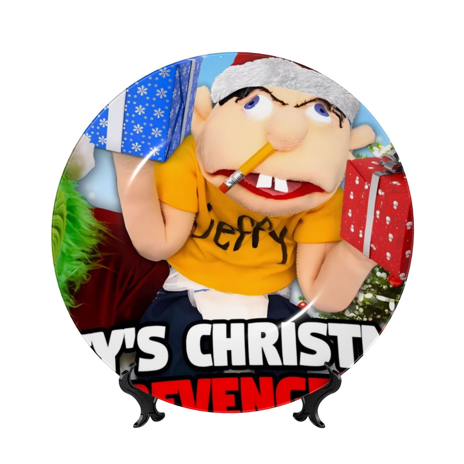 Sigee Sml Jeffy Ai for Bone China Decorative Plate with Stand ...